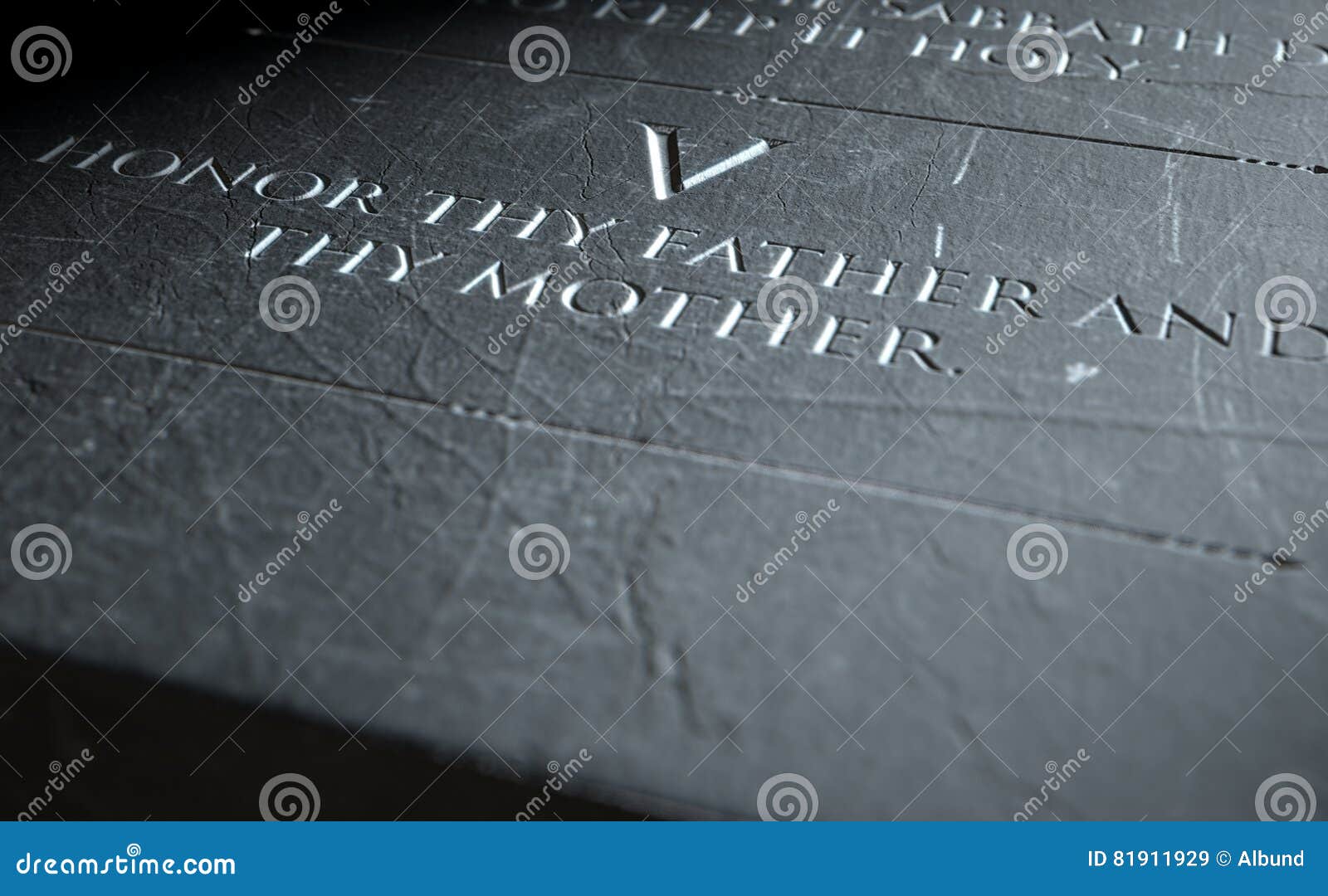 The Fifth Commandment stock illustration. Illustration of instructions ...