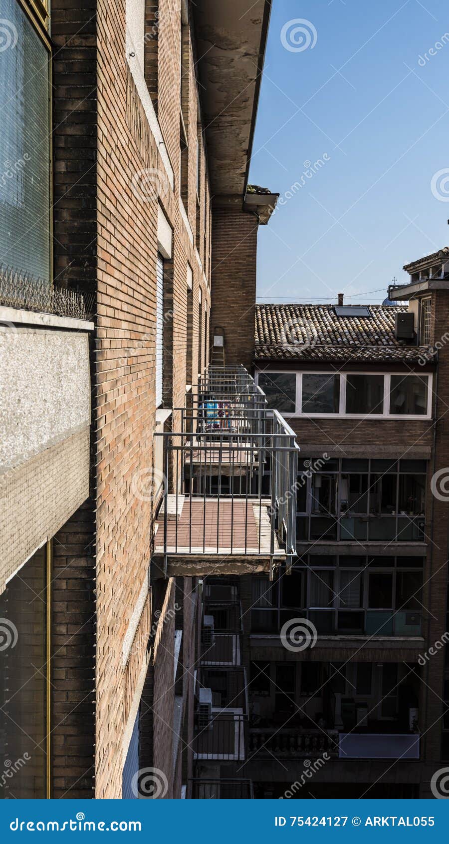 Fifth floor view stock image. Image of metal, constructions - 75424127