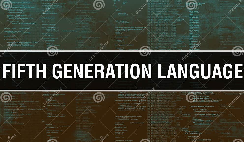 Fifth Generation Language with Digital Java Code Text. Fifth Generation ...