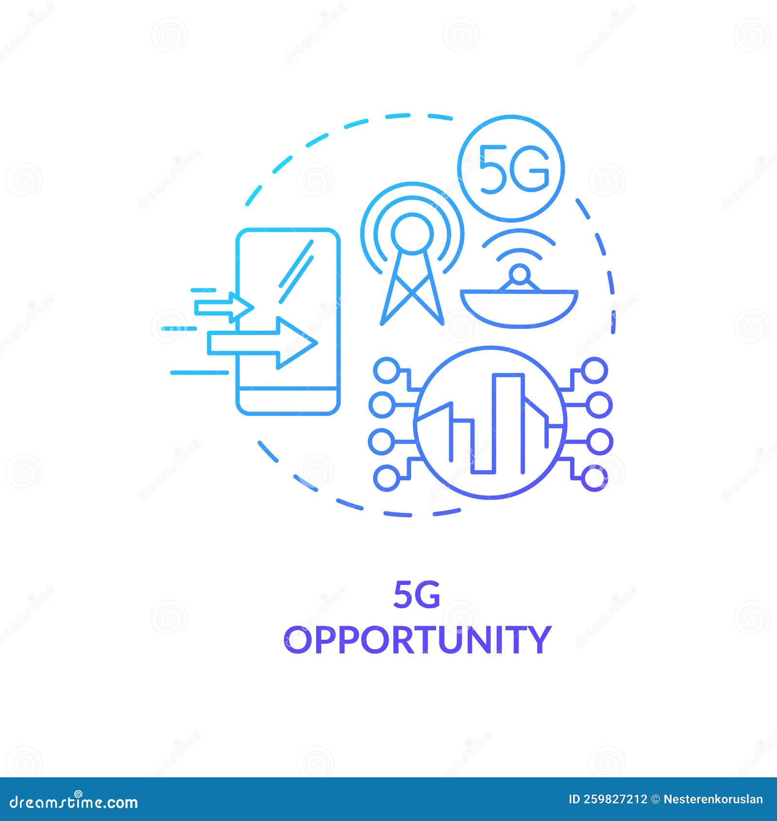 Fifth Generation Opportunity Blue Gradient Concept Icon Stock Vector ... Fifth Generation Opportunity Blue Gradient Concept Icon Stock Vector ...