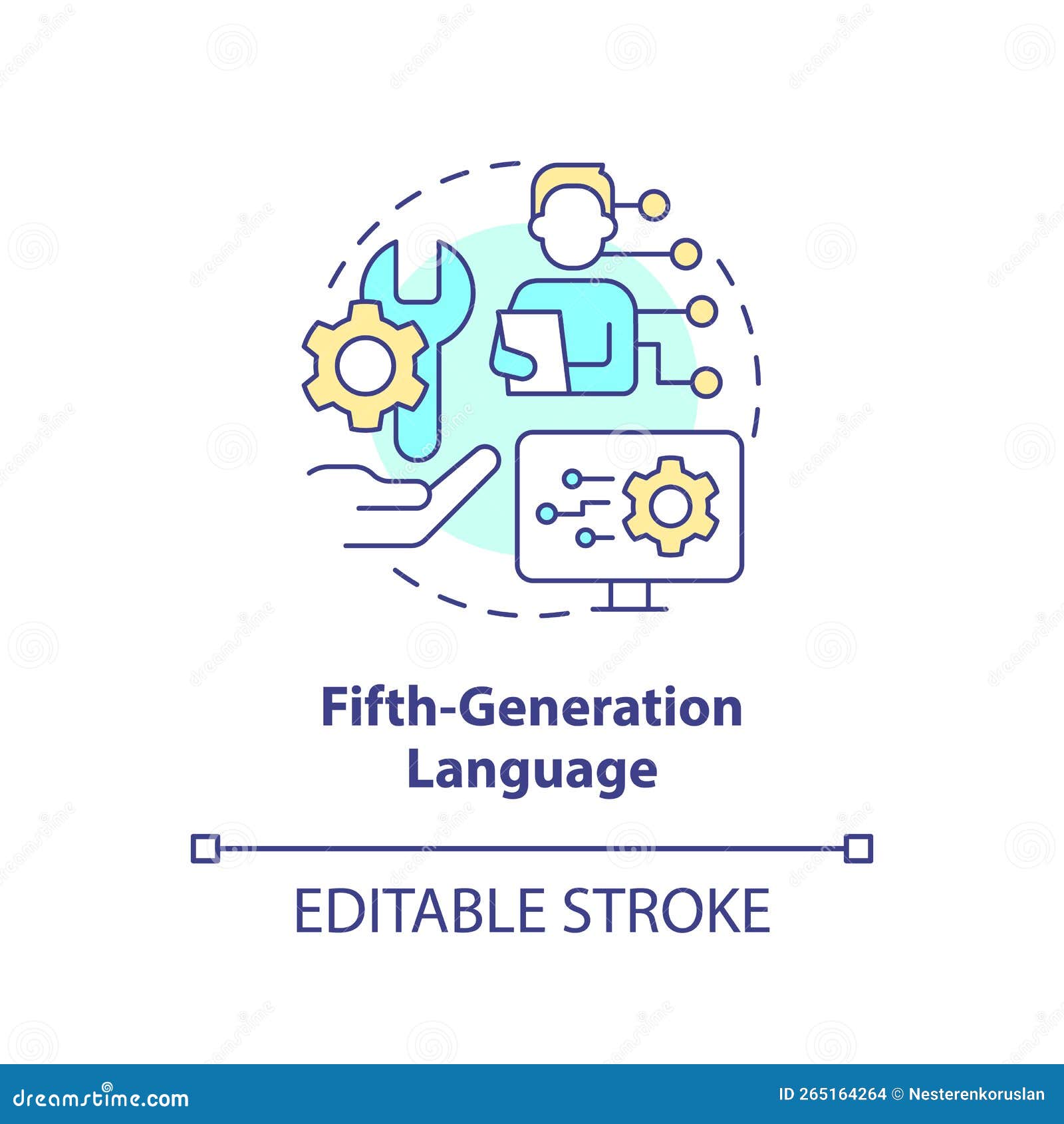 Fifth-generation Programming Language Concept Icon Stock Vector ... Fifth-generation Programming Language Concept Icon Stock Vector ...