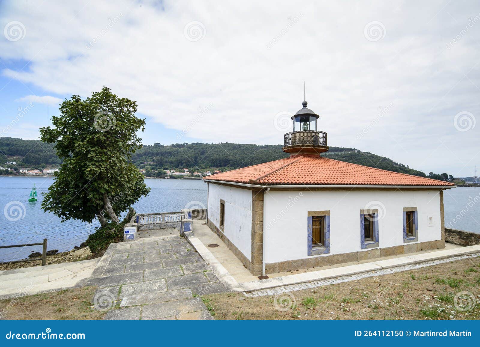 Fifth Order Lighthouse in Mugardos, Galicia Stock Photo - Image of ...