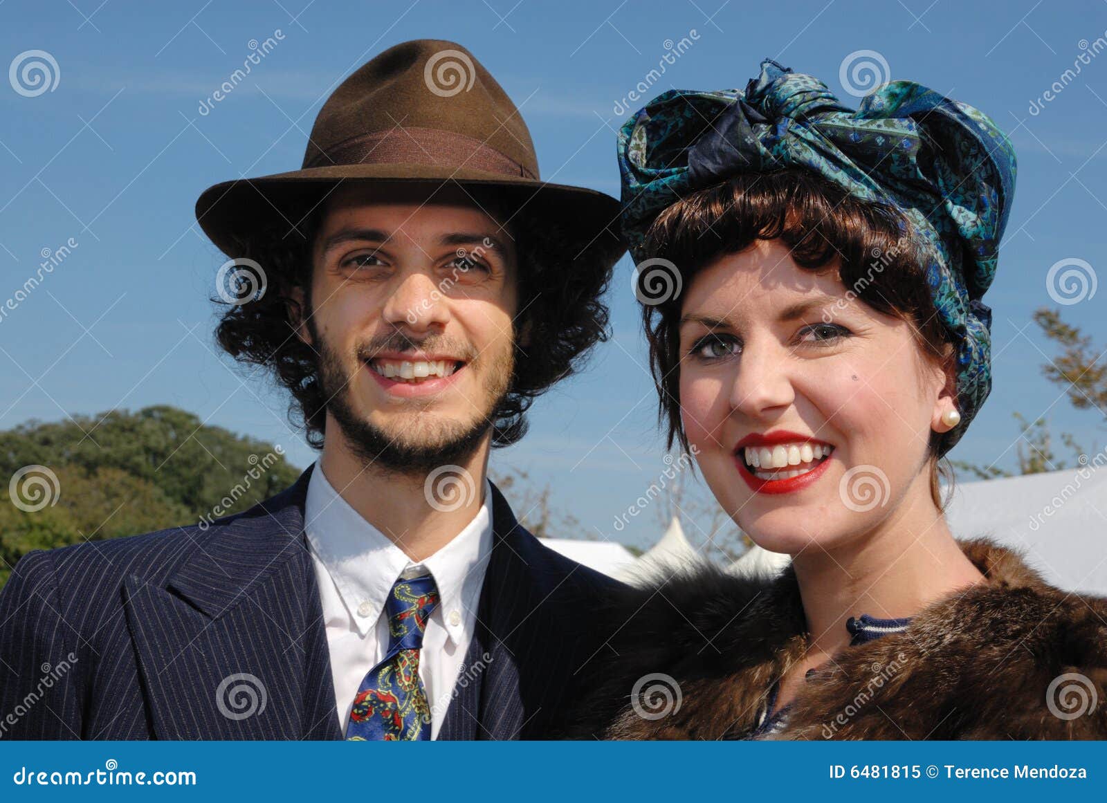 Fifties retro couple stock image. Image of face, happy - 6481815