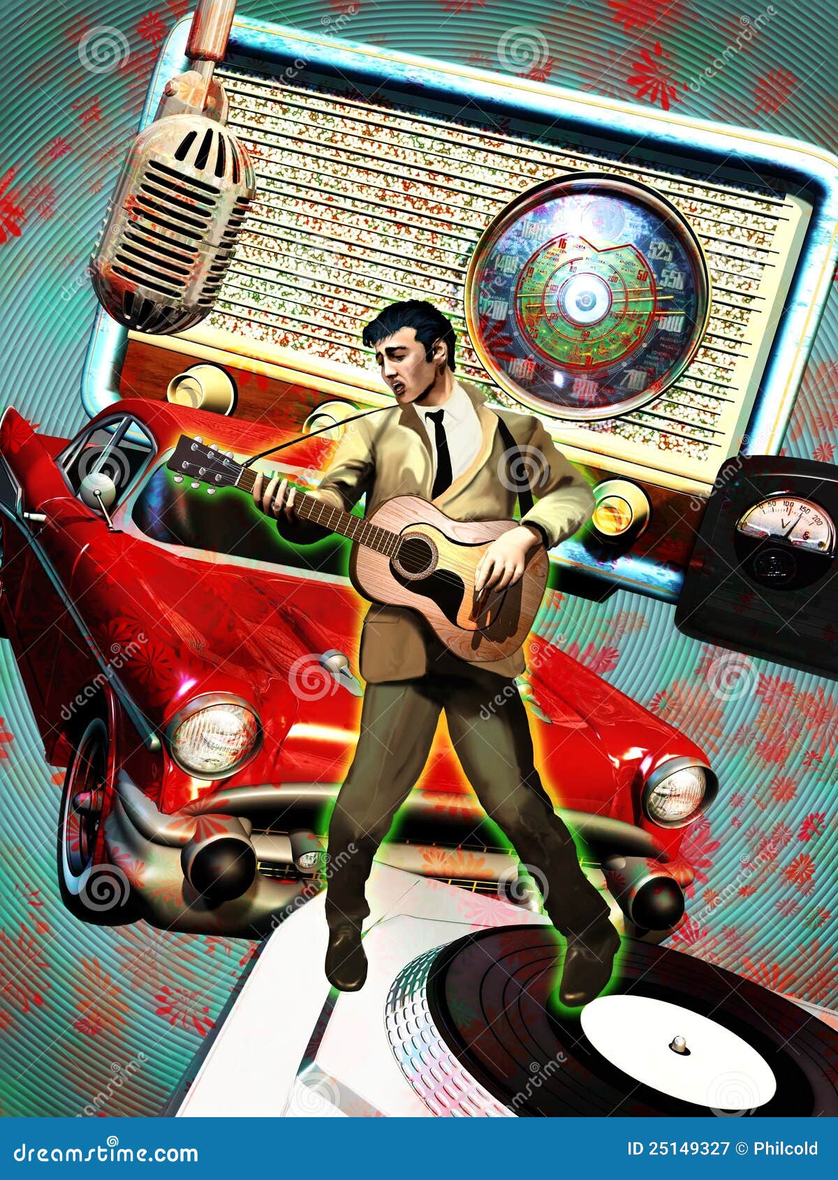 Fifties Guy With Hat Vector Illustration | CartoonDealer.com #42097672