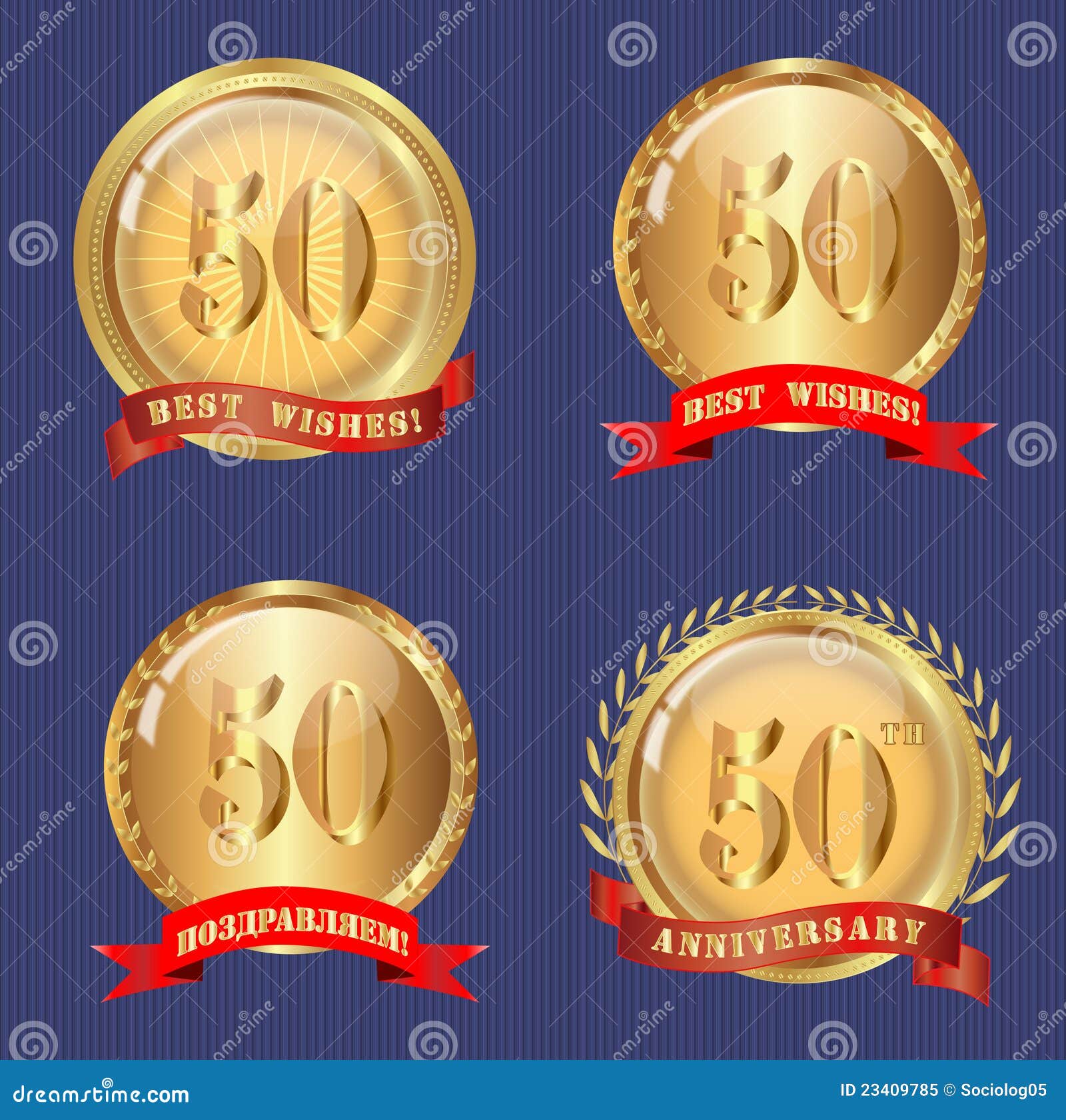 Fiftieth jubilee stock illustration. Illustration of gold - 23409785