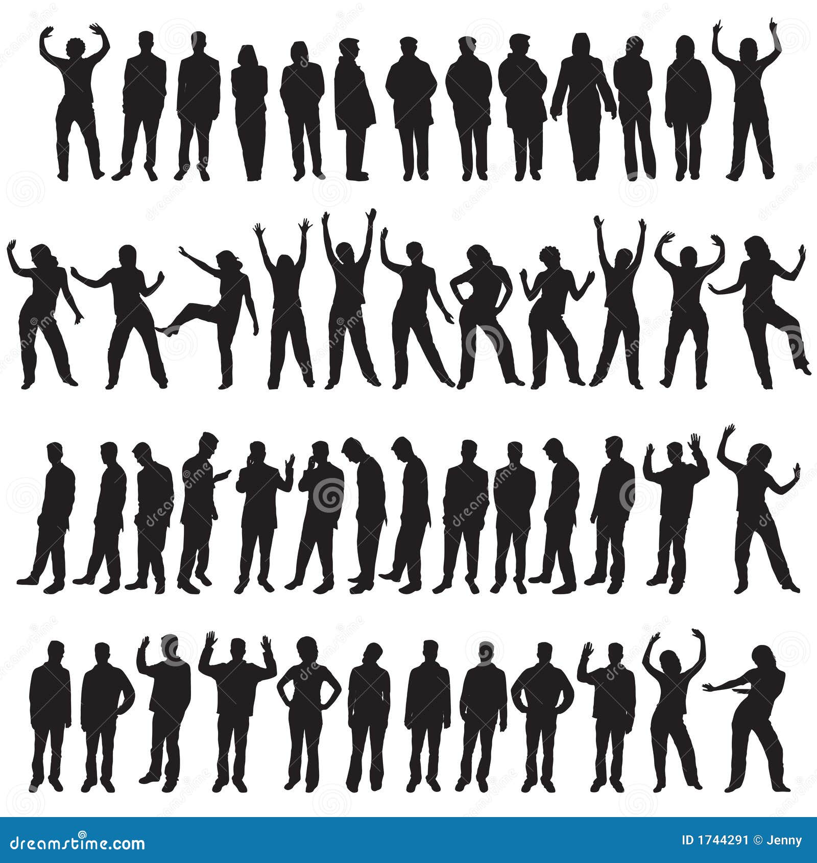 Fifty different people stock vector. Illustration of clip - 1744291