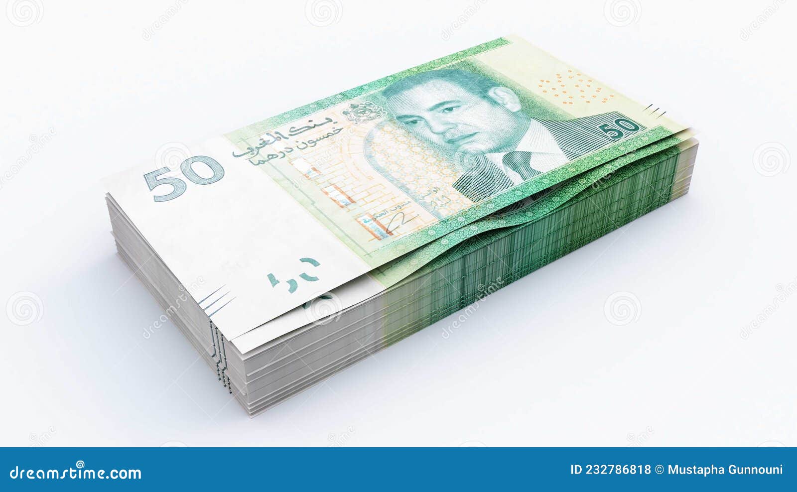 Fifty Dirhams Banknotes Stacks, Moroccan Money, 50 Dirhams, Stock ...