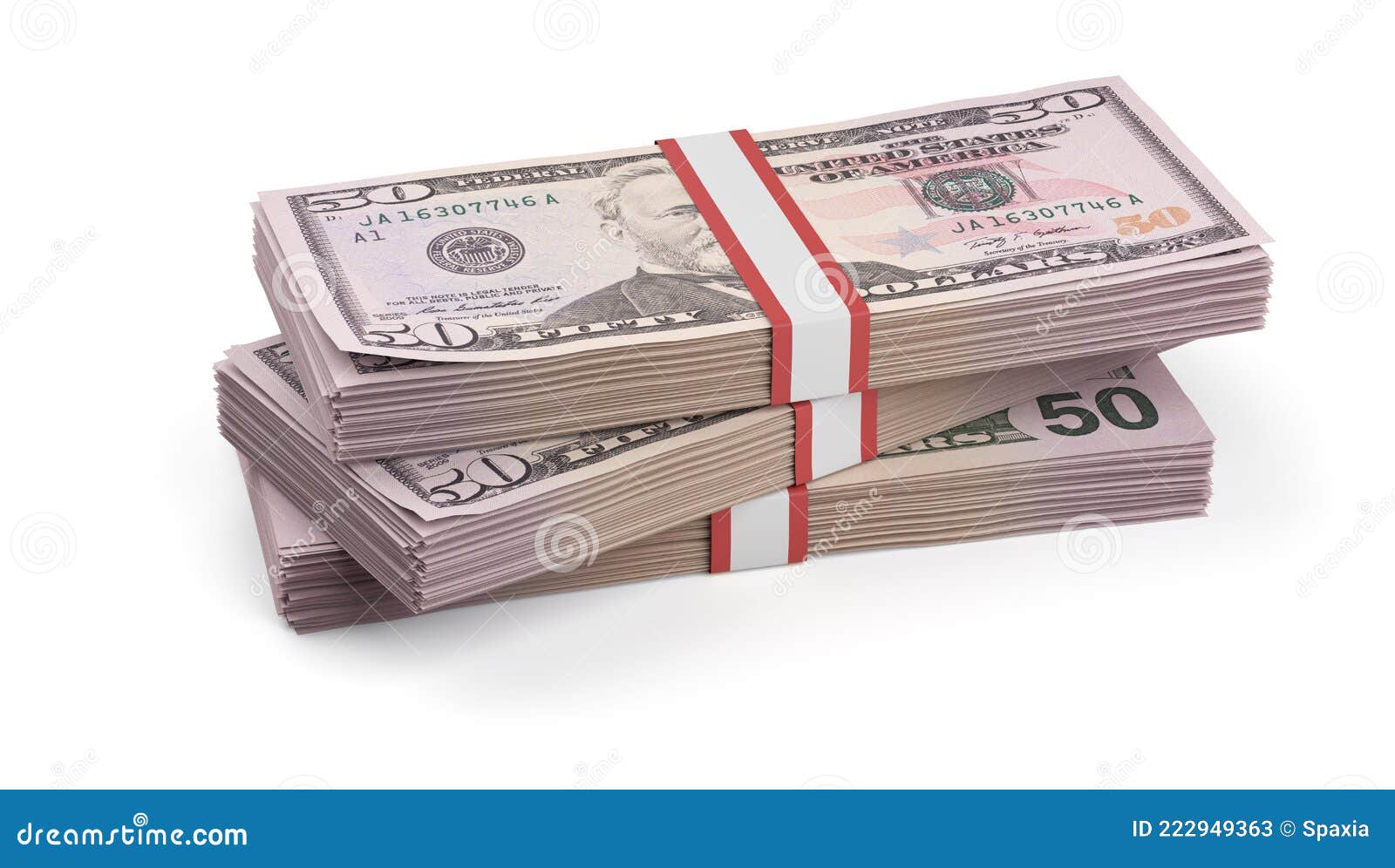 Fifty Dollar Bill Detail Cartoon Vector | CartoonDealer.com #5410195