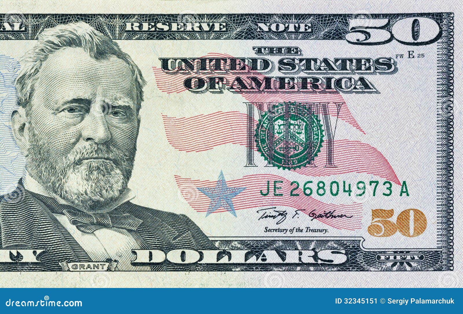 Fifty Dollars Bill Fragment Stock Image - Image of dollar, investment ...