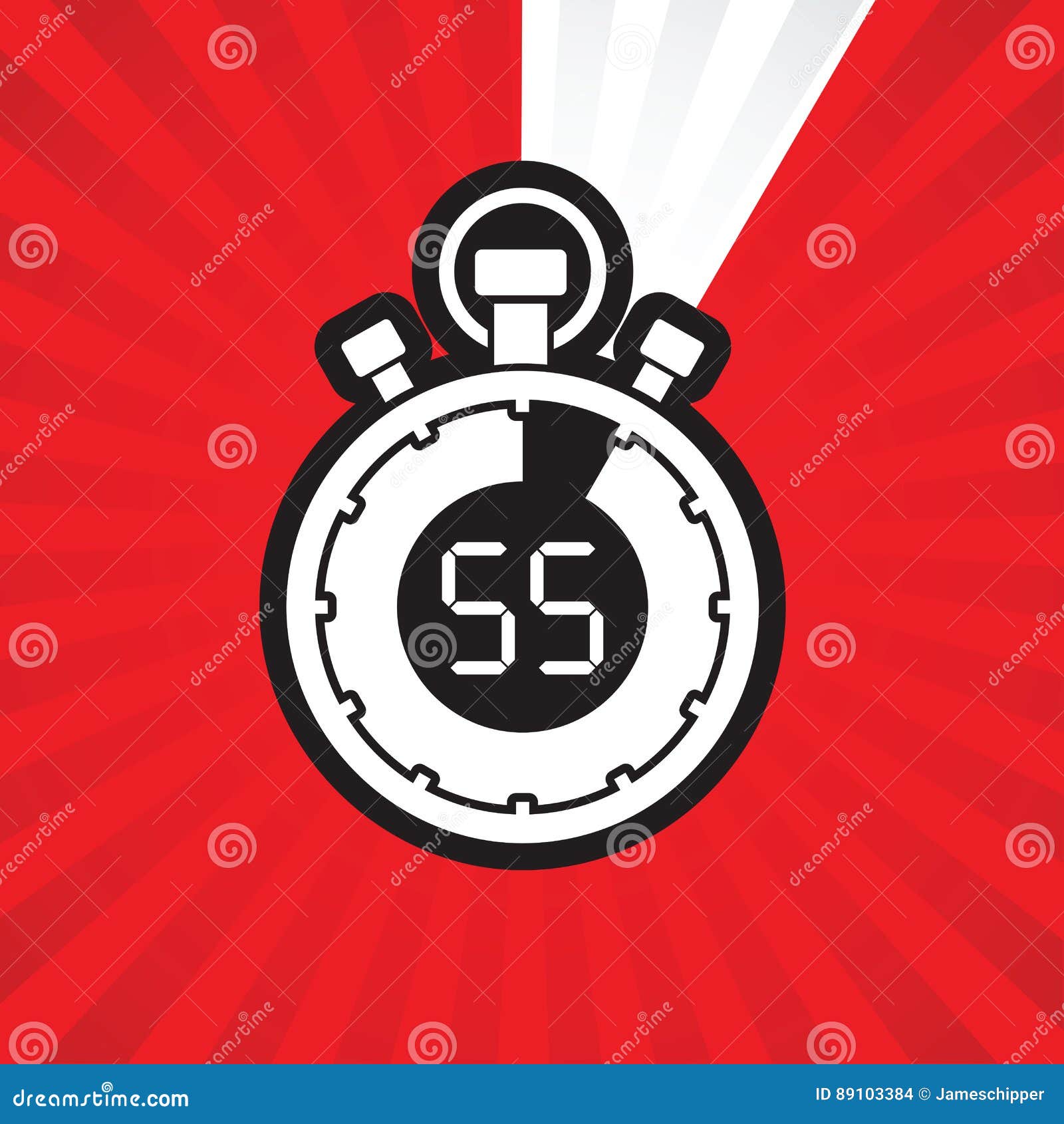 Fifty Minute Stop Watch Countdown Cartoon Vector | CartoonDealer.com ...