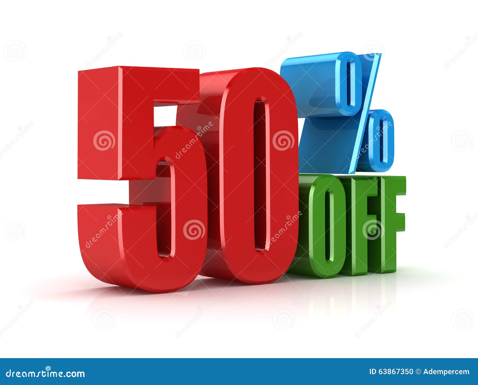 Fifty percent off stock illustration. Illustration of number - 63867350