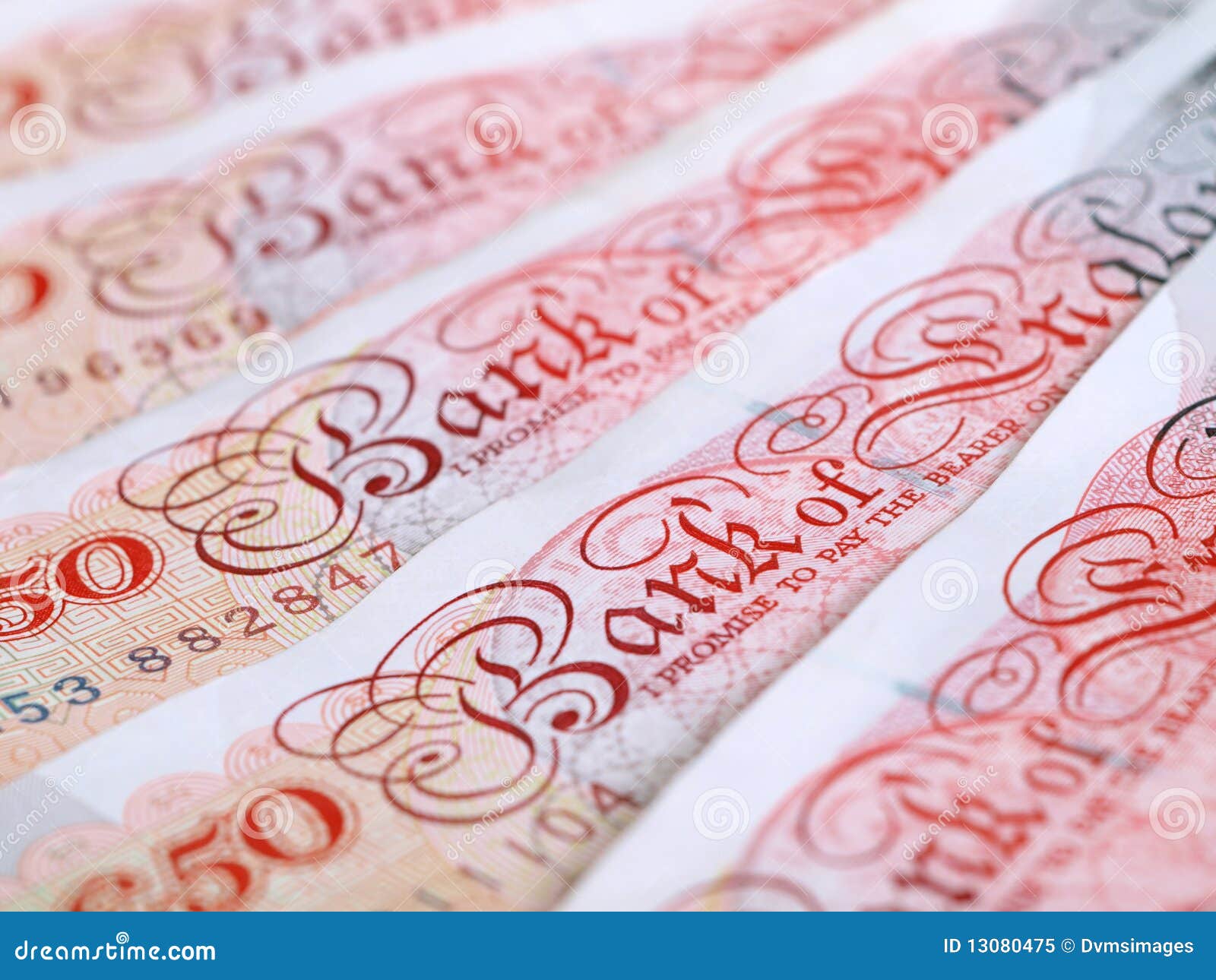 Fifty Pound Notes editorial image. Image of bank, savings - 13080475