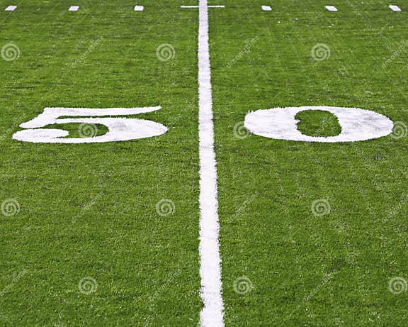 Fifty yard line stock image. Image of field, marker, game - 6747843