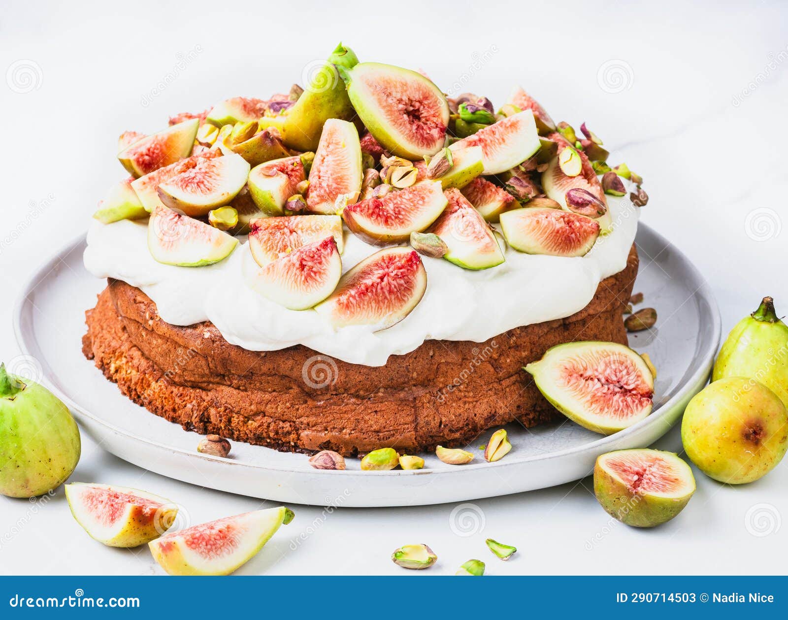 Fig cake stock image. Image of homemade, organic, bakery - 290714503