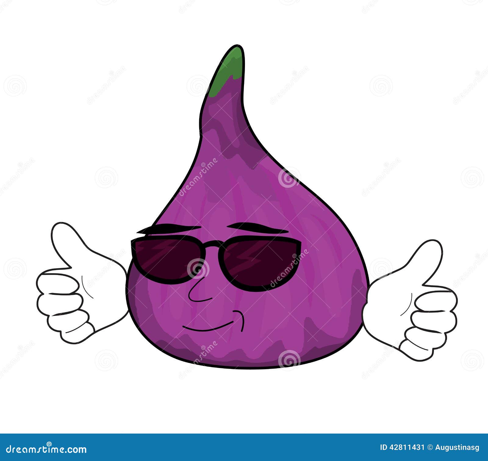 Fig cartoon character stock illustration. Illustration of happy - 42811431