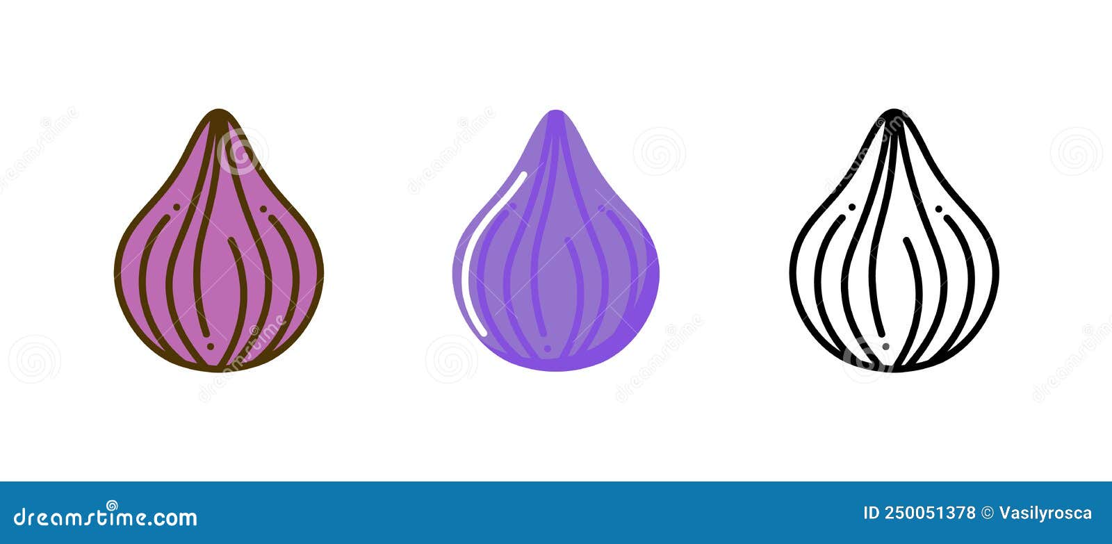 Fig Cartoon Vector Fruit Icon Illustration. Fig Fruit Purple Flat Line ...