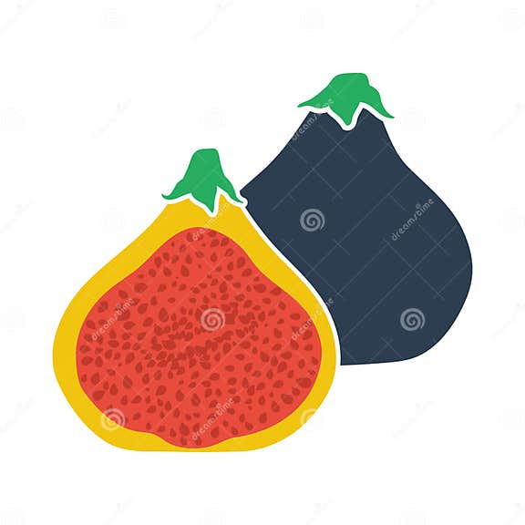 Fig Fruit Icon stock vector. Illustration of berry, nature - 193716194