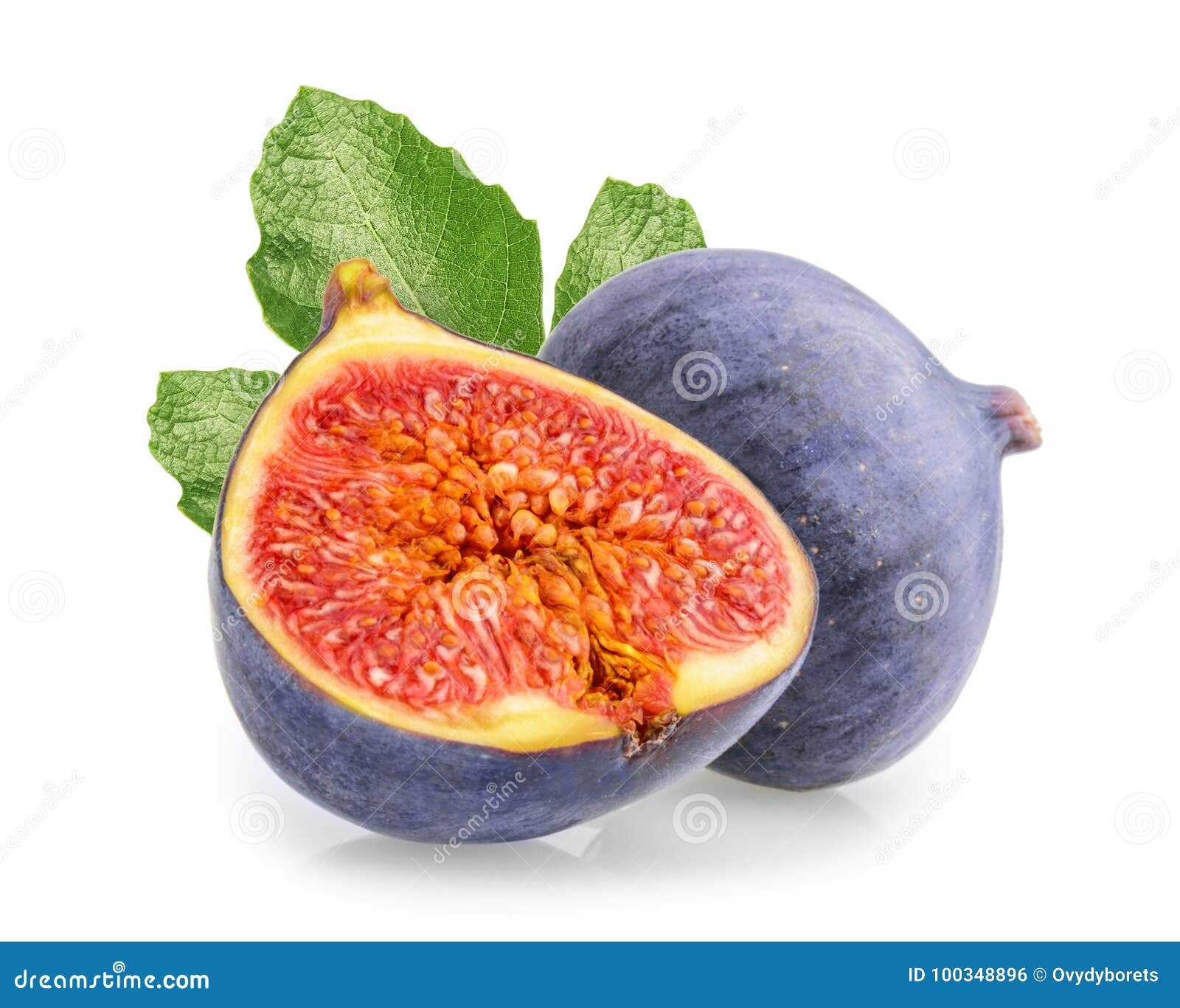 Fig Fruit Isolated on White Background Stock Photo - Image of group ...