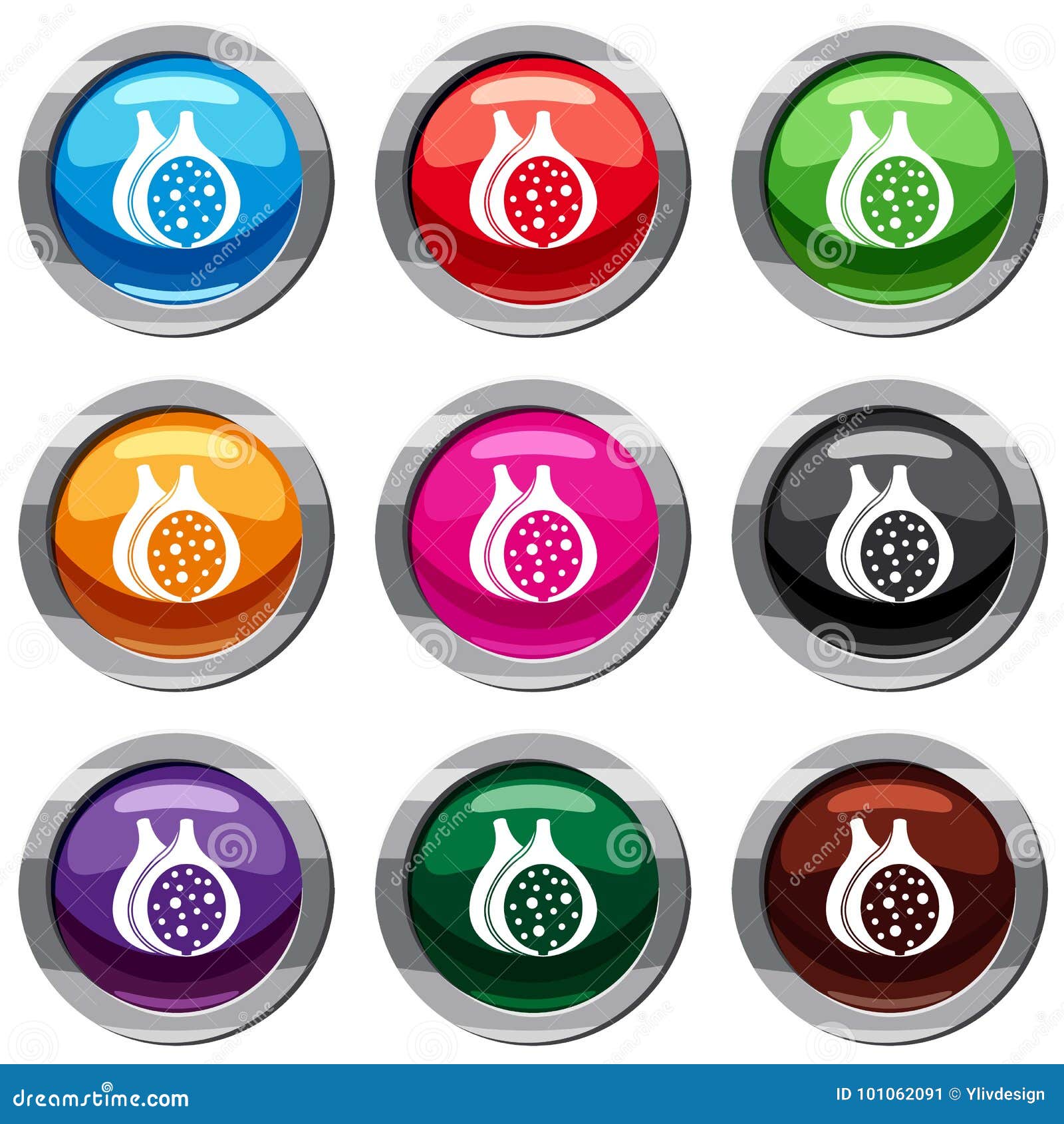 Fig fruit set 9 collection stock vector. Illustration of delicious ...