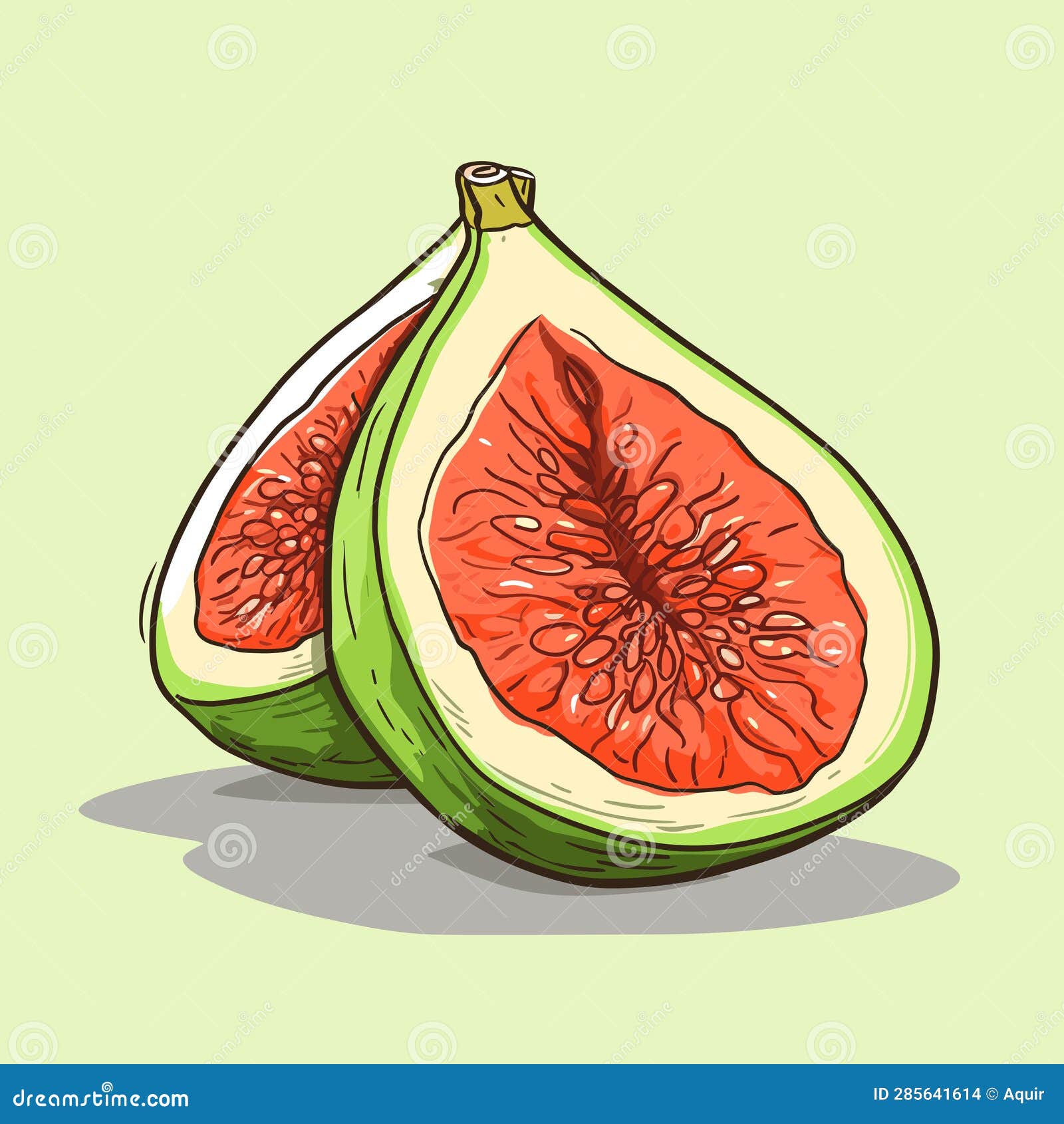 Fig Hand-drawn Illustration. Fig. Vector Doodle Style Cartoon ...