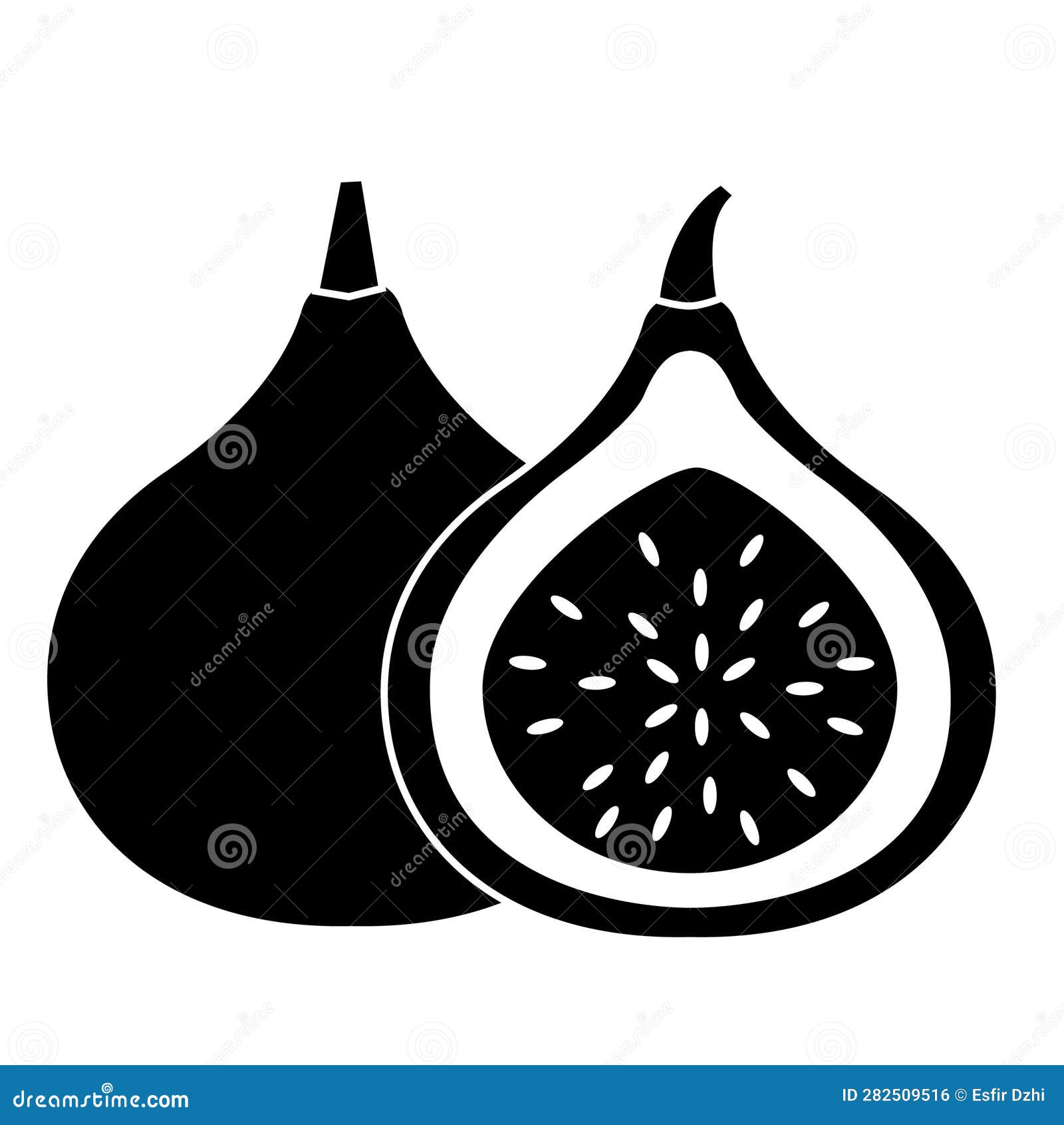 Fig Icon Vector Illustration Silhouette Vector Illustration Stock ...
