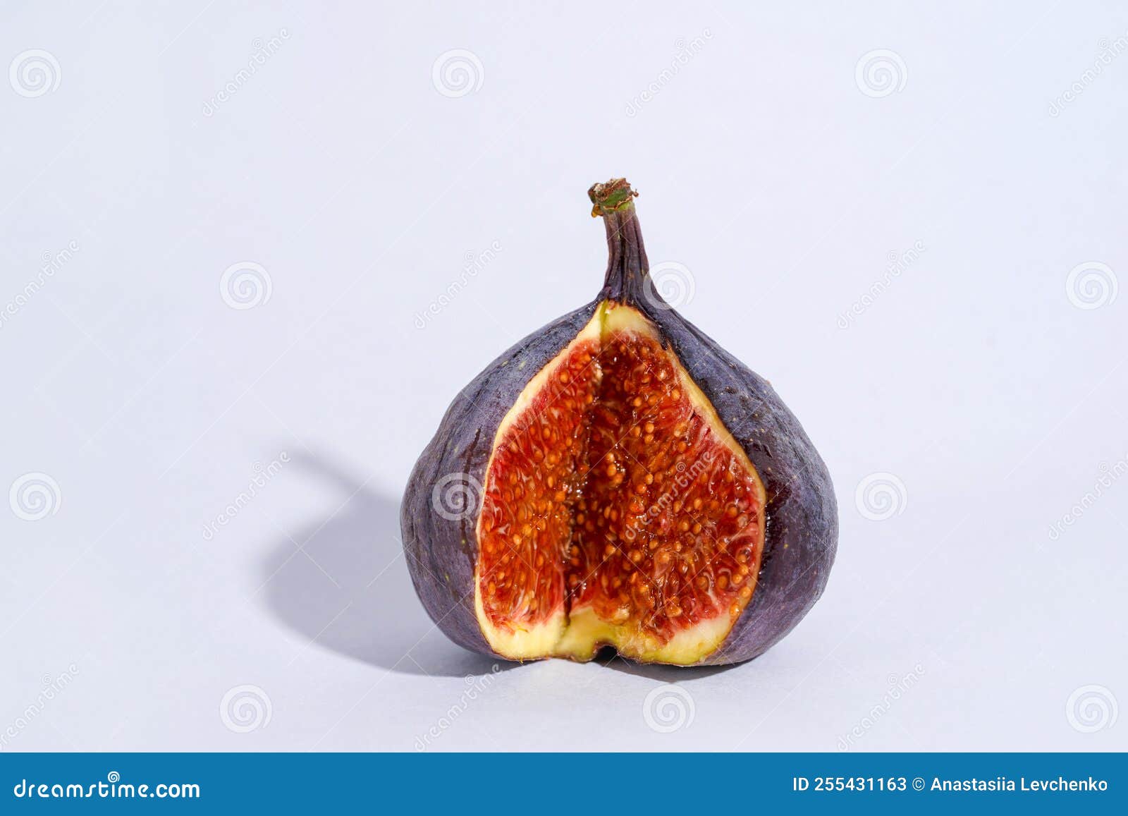 Fig Isolated on White Background, Organic Fruit Stock Image - Image of ...