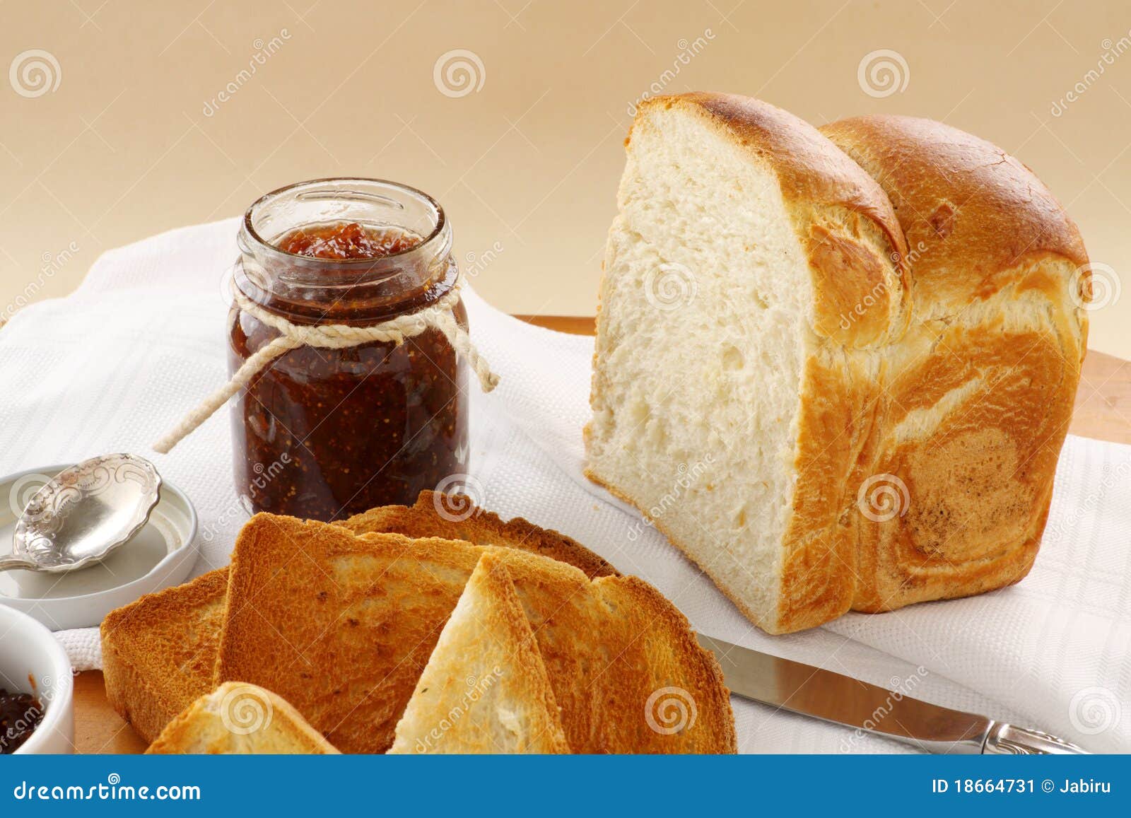 Fig Jam and Bread stock image. Image of natural, nourishment - 18664731