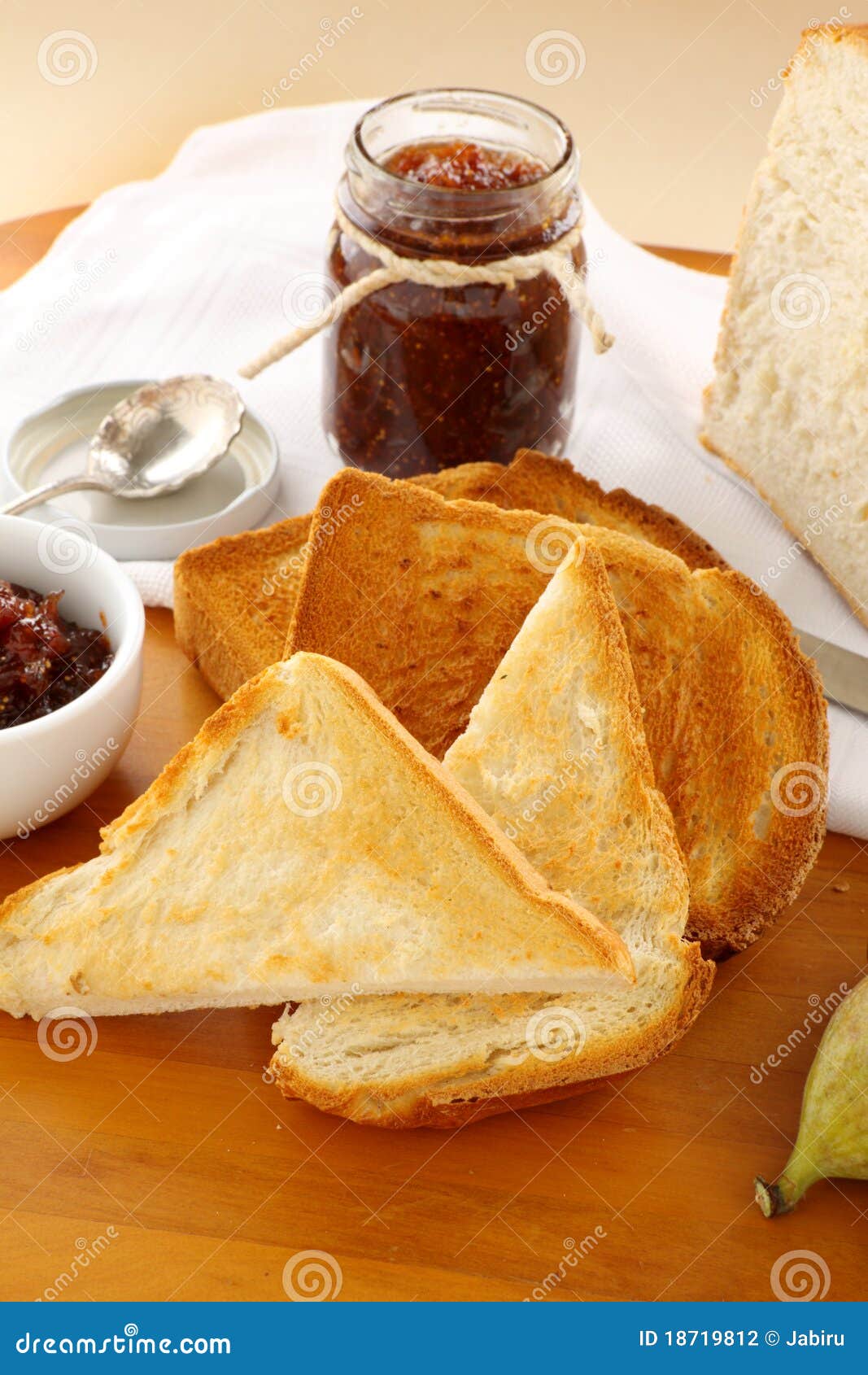 Fig Jam and Toast stock photo. Image of appetizing, meal - 18719812
