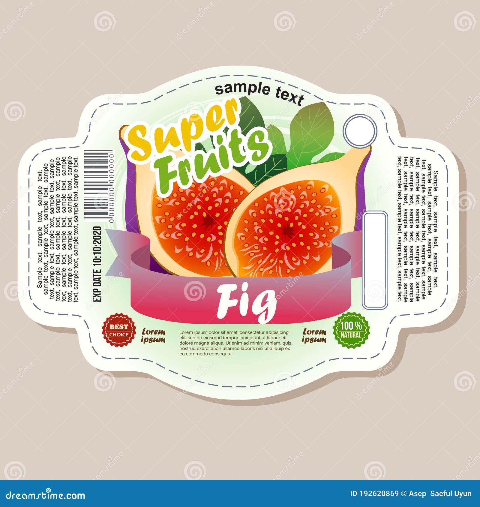 Fig label sticker stock vector. Illustration of seal - 192620869
