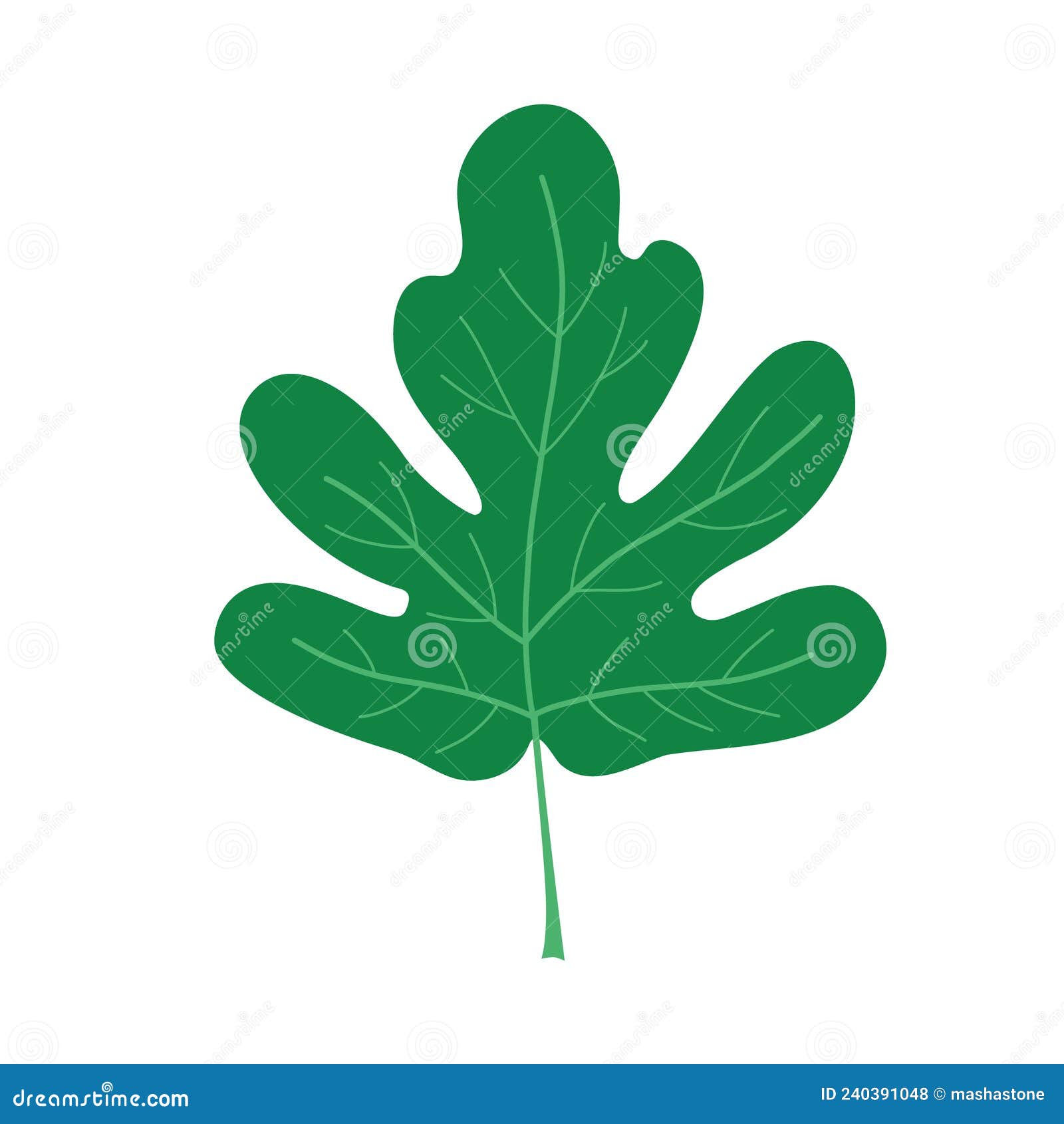 Fig Leaf or Abstract Dissected Leaf. Vector Flat Illustration Isolated ...