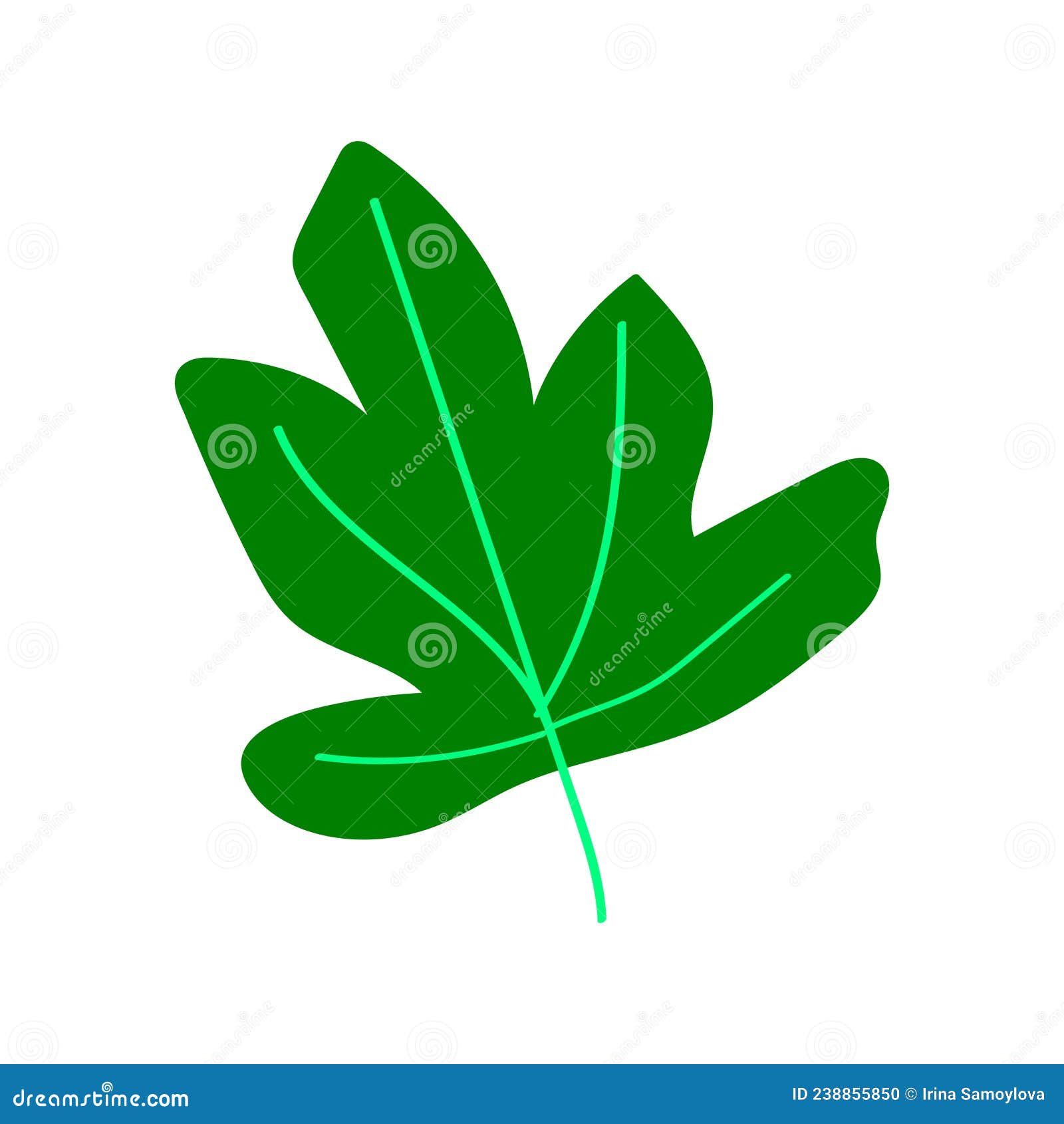 Fig Leaf. Hand Drawn. , Minimalism. Icon, Sticker. Stock Illustration ...
