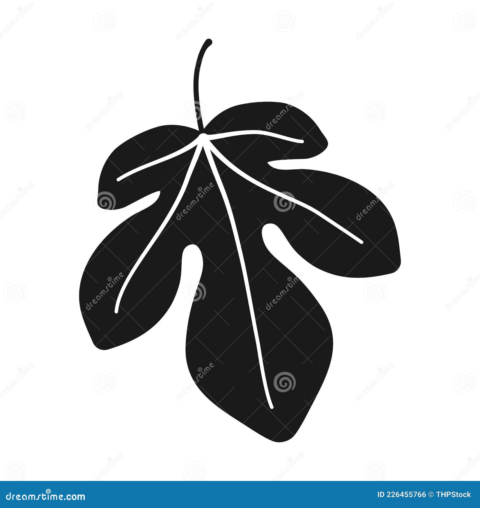 Fig Leaf Vector Icon stock vector. Illustration of silhouette - 226455766