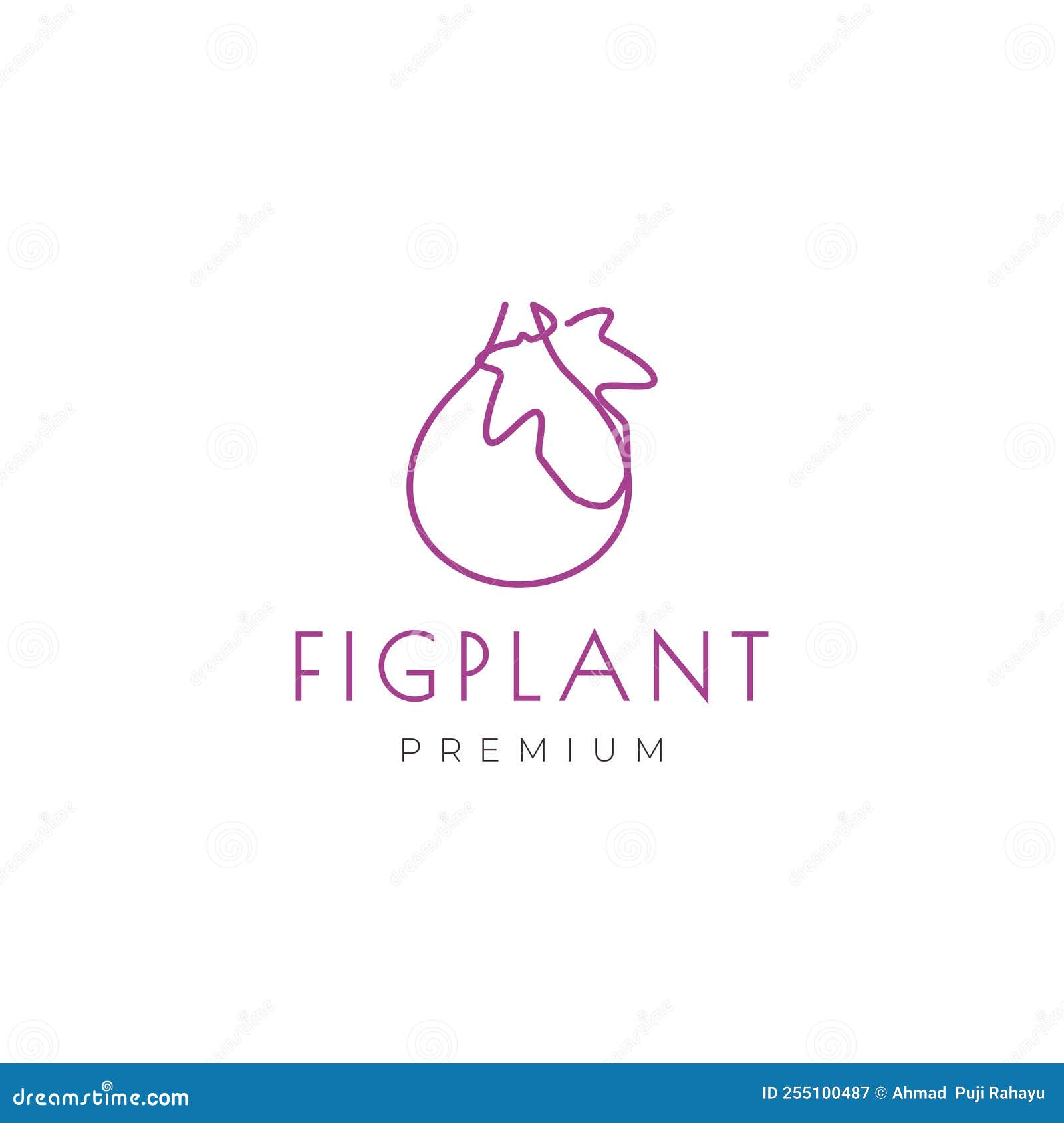 Fig Plant Logo Design Vector Lines Art Stock Vector - Illustration of ...