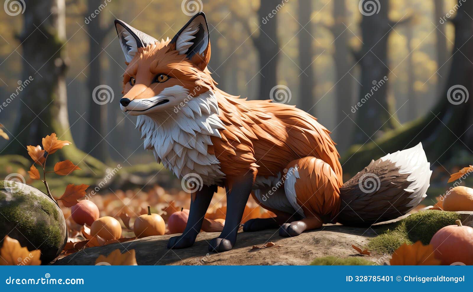 A Fig Transformed into a Fox with the Skin Forming the Ai Generated ...