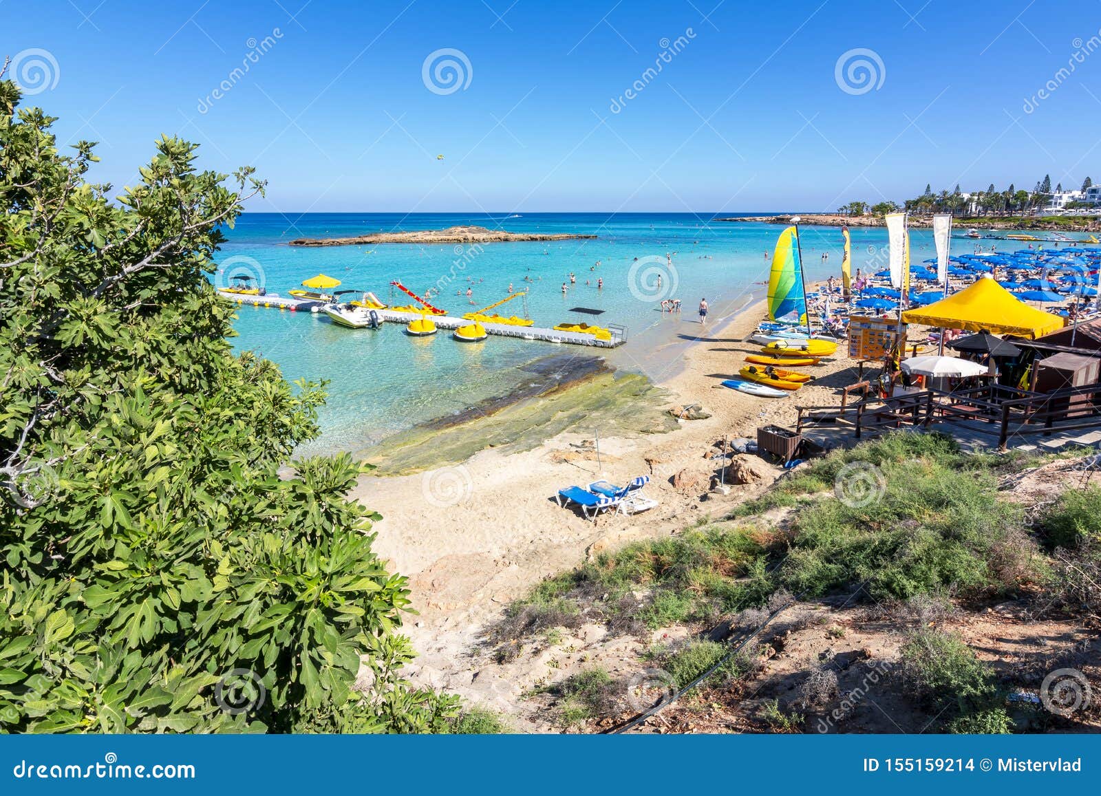 Fig Tree Bay Beach in Protaras, Cyprus Stock Photo - Image of cyprus ...
