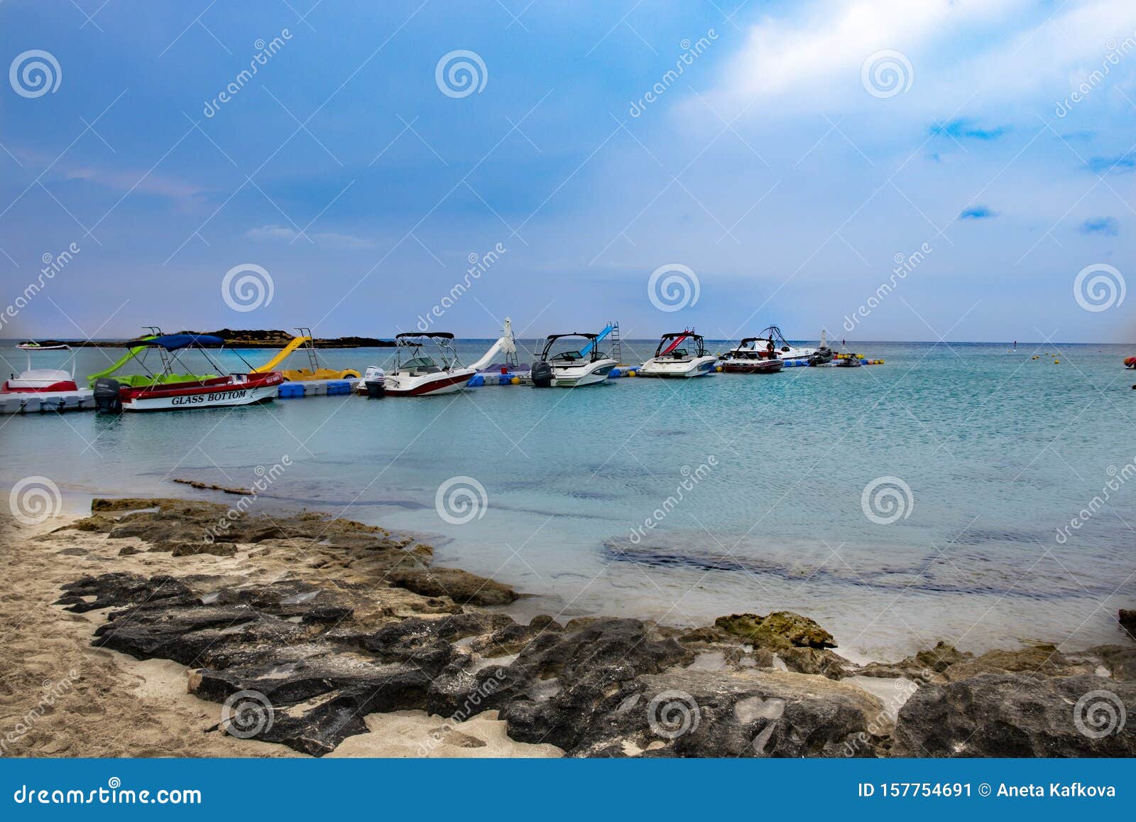 Fig tree bay on cyprus stock image. Image of holidays - 157754691