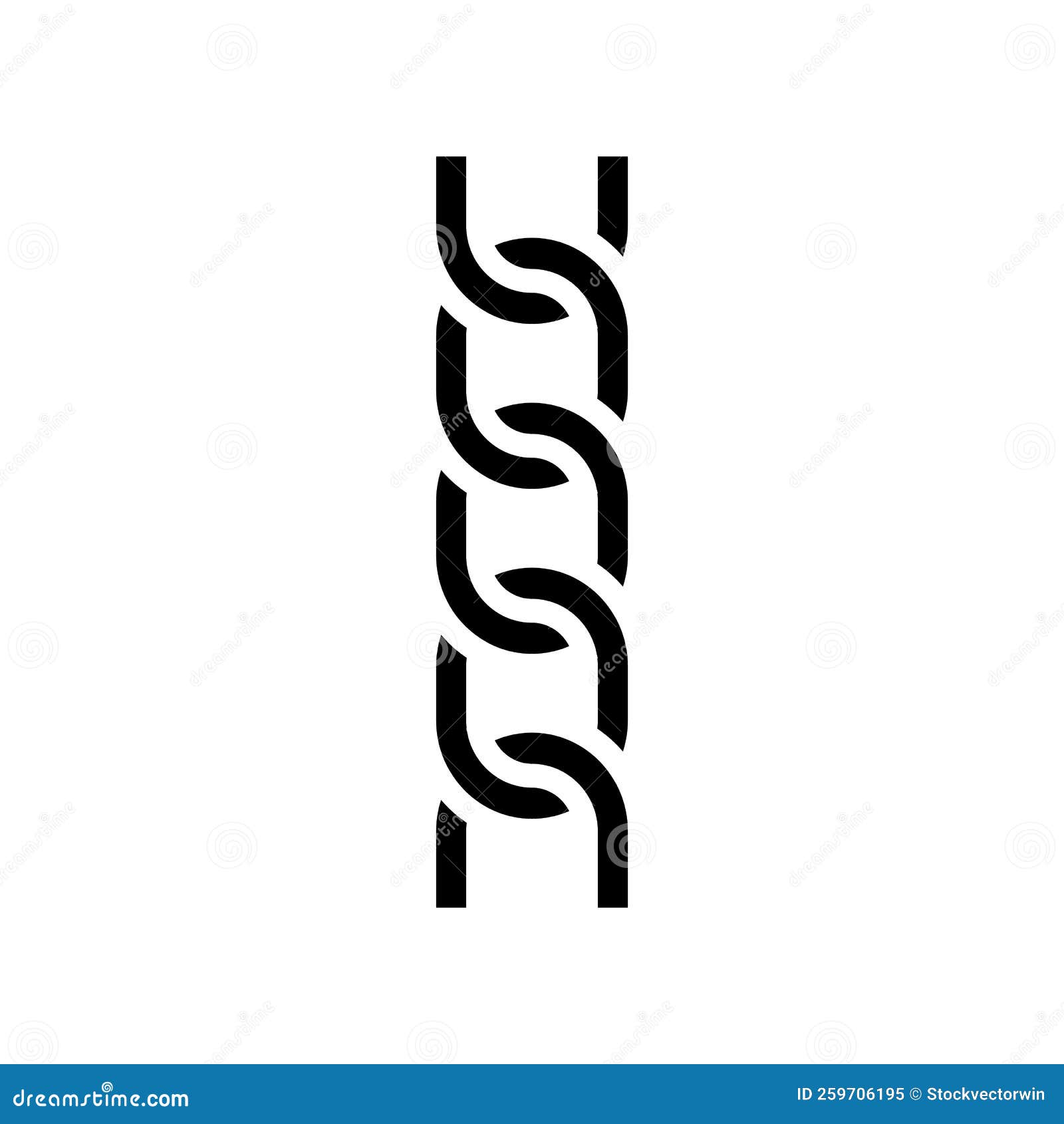 Figaro Chain Glyph Icon Vector Illustration Stock Illustration ...