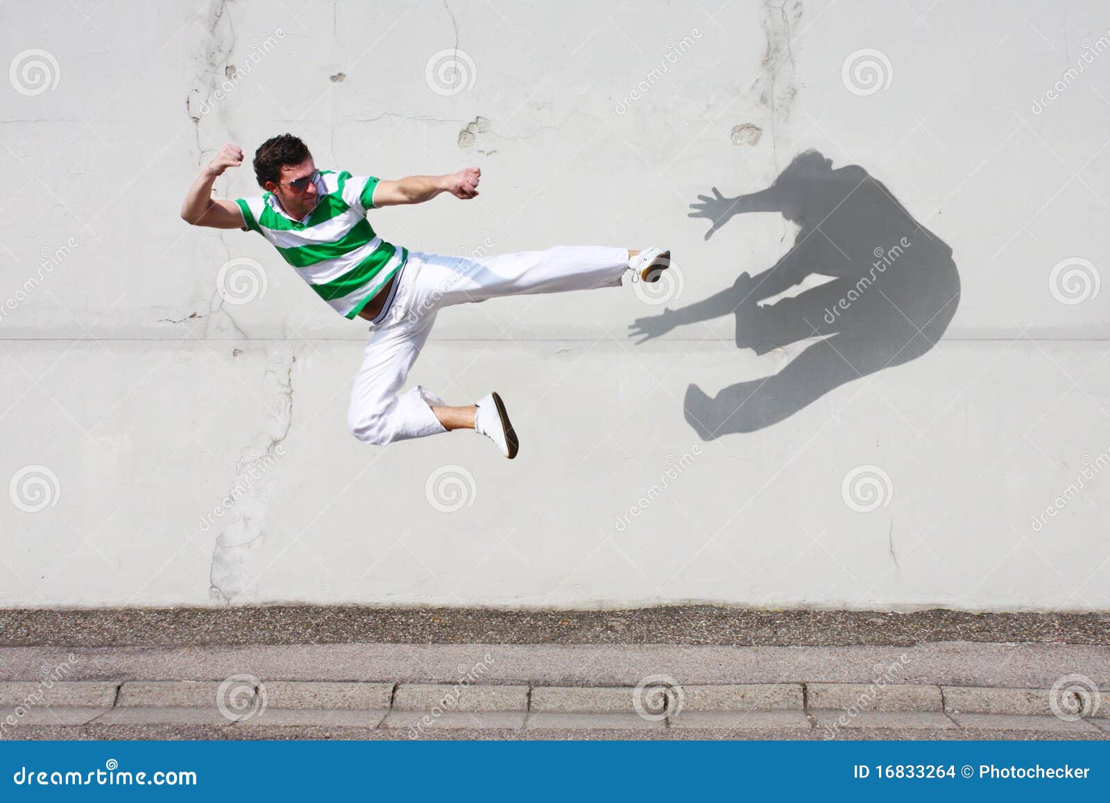 Fight Against the Own Shadow Stock Photo - Image of jujitsu, fight ...