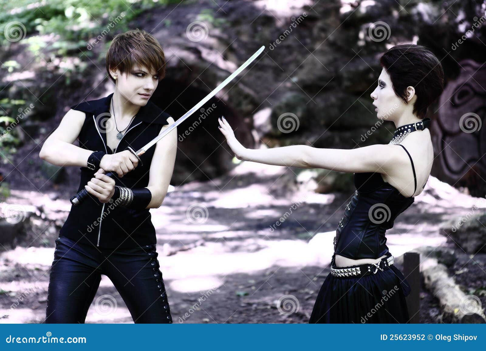 Fight against vampire stock photo. Image of caucasian - 25623952