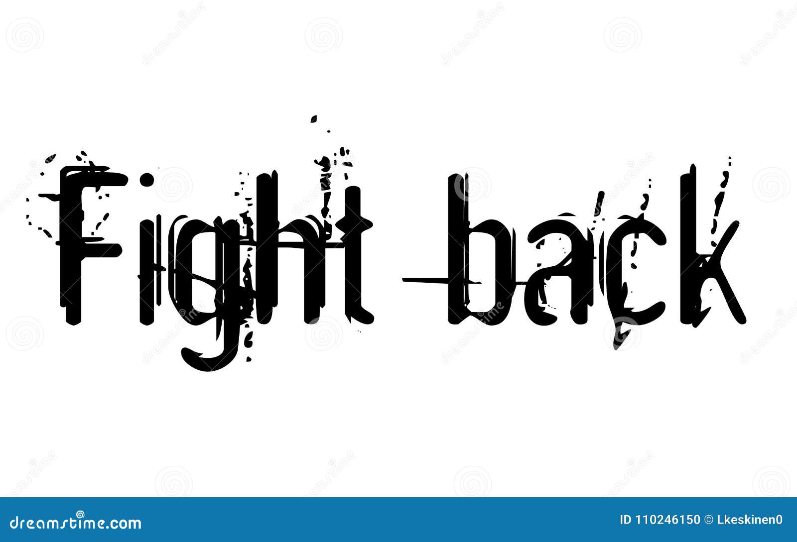 Fight Back stamp typ stock vector. Illustration of losing - 110246150