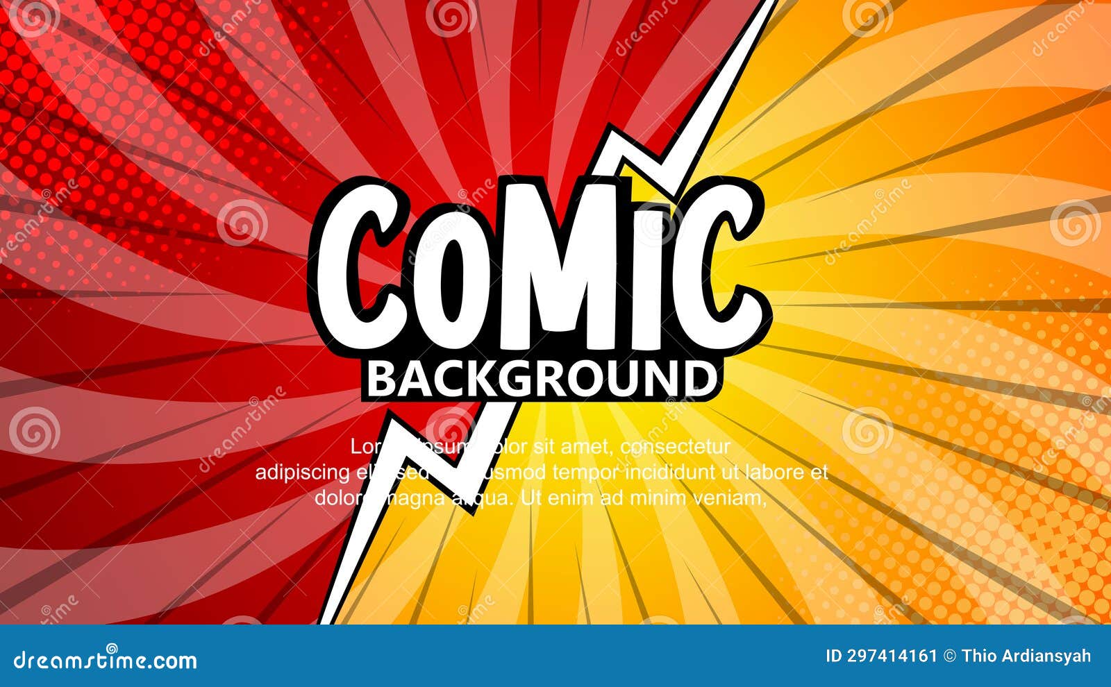 Fight Background Comic Style Design. Vector Illustration Stock Vector ...