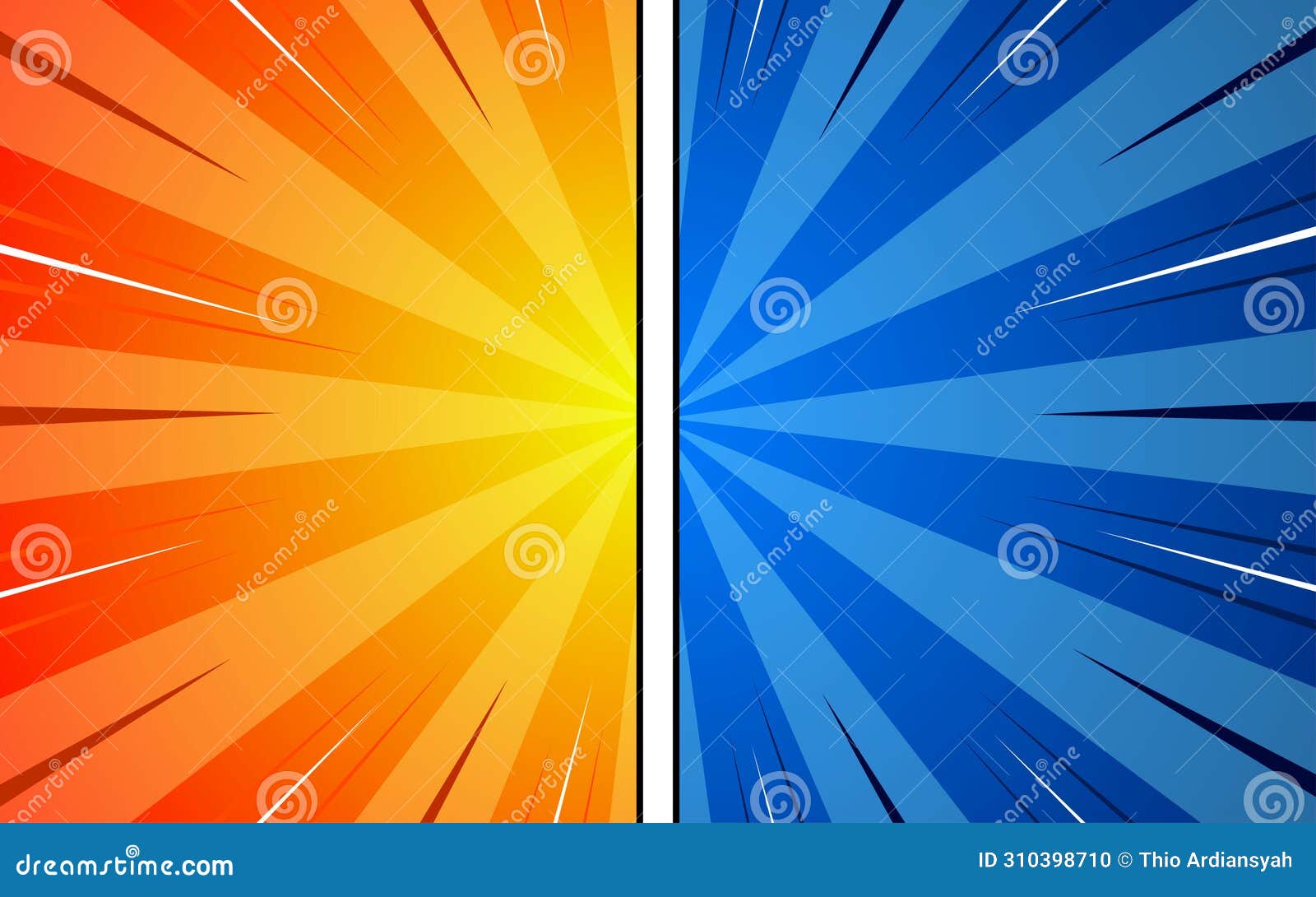 Fight Background in Flat Comic Style Design with Halftones. Vector ...