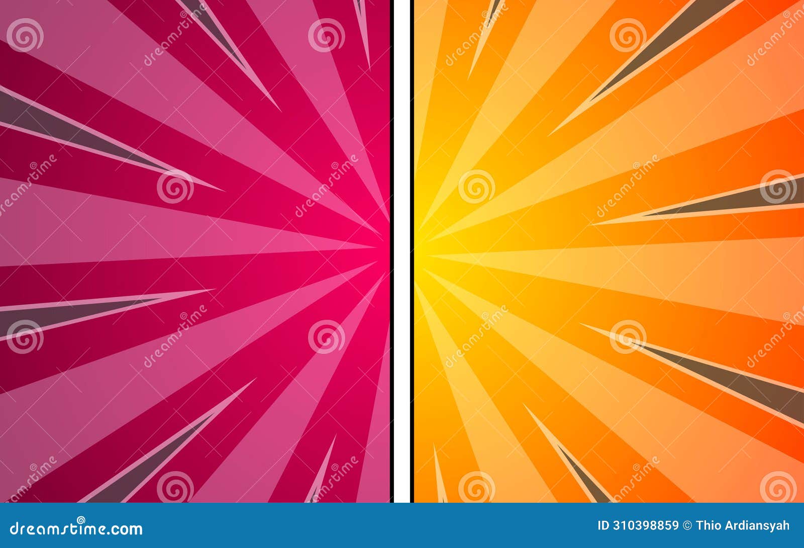 Fight Background in Flat Comic Style Design with Halftones. Vector ...