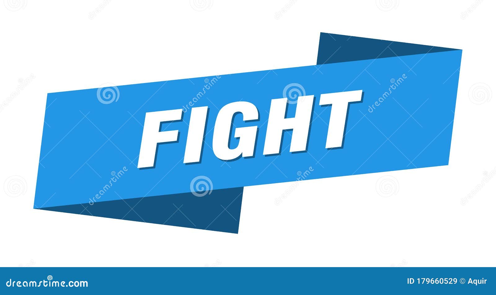 Fight Banner Template. Fight Ribbon Label Stock Vector - Illustration ...