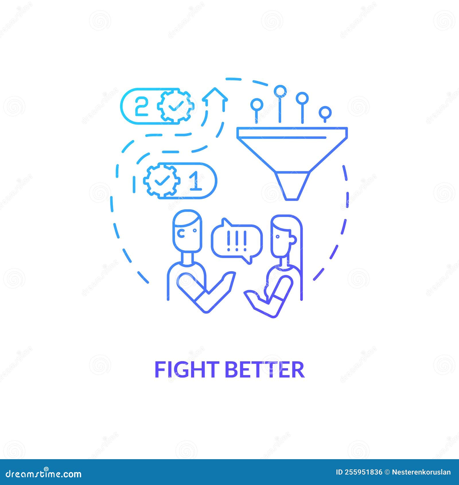 Fight Better Blue Gradient Concept Icon Stock Vector - Illustration of ...