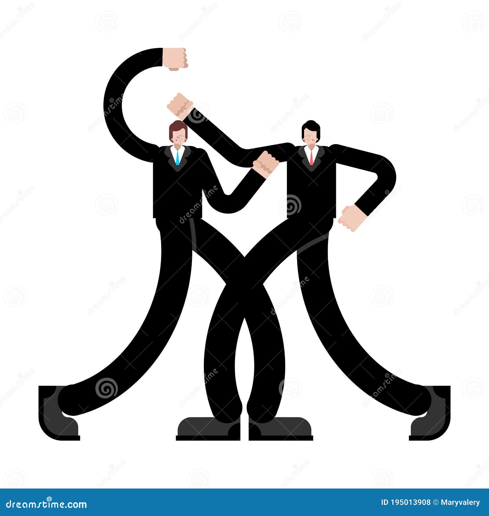 Fight of Businessmen. Business Confrontation Stock Vector ...