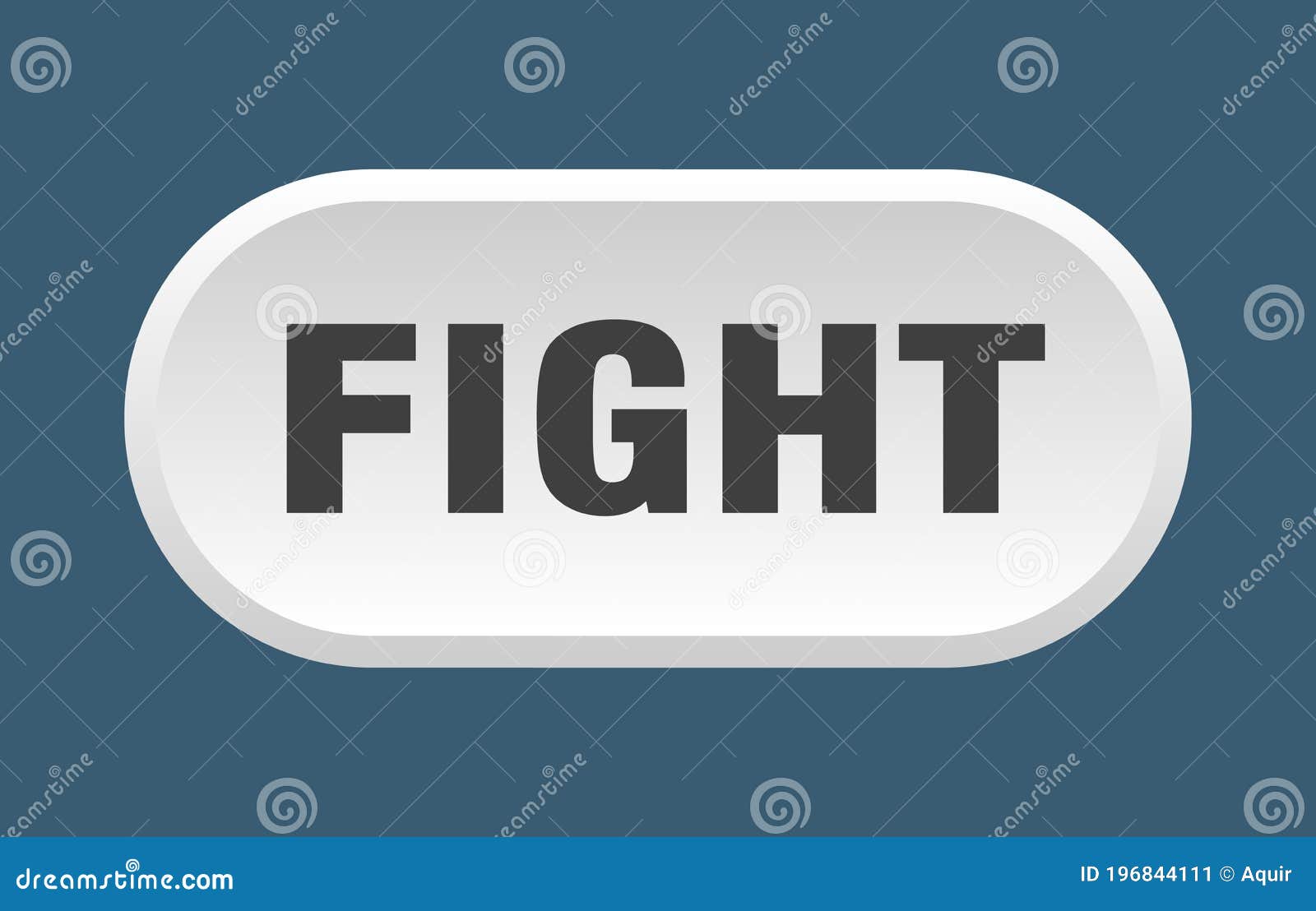 Fight button stock vector. Illustration of grey, stamp - 196844111