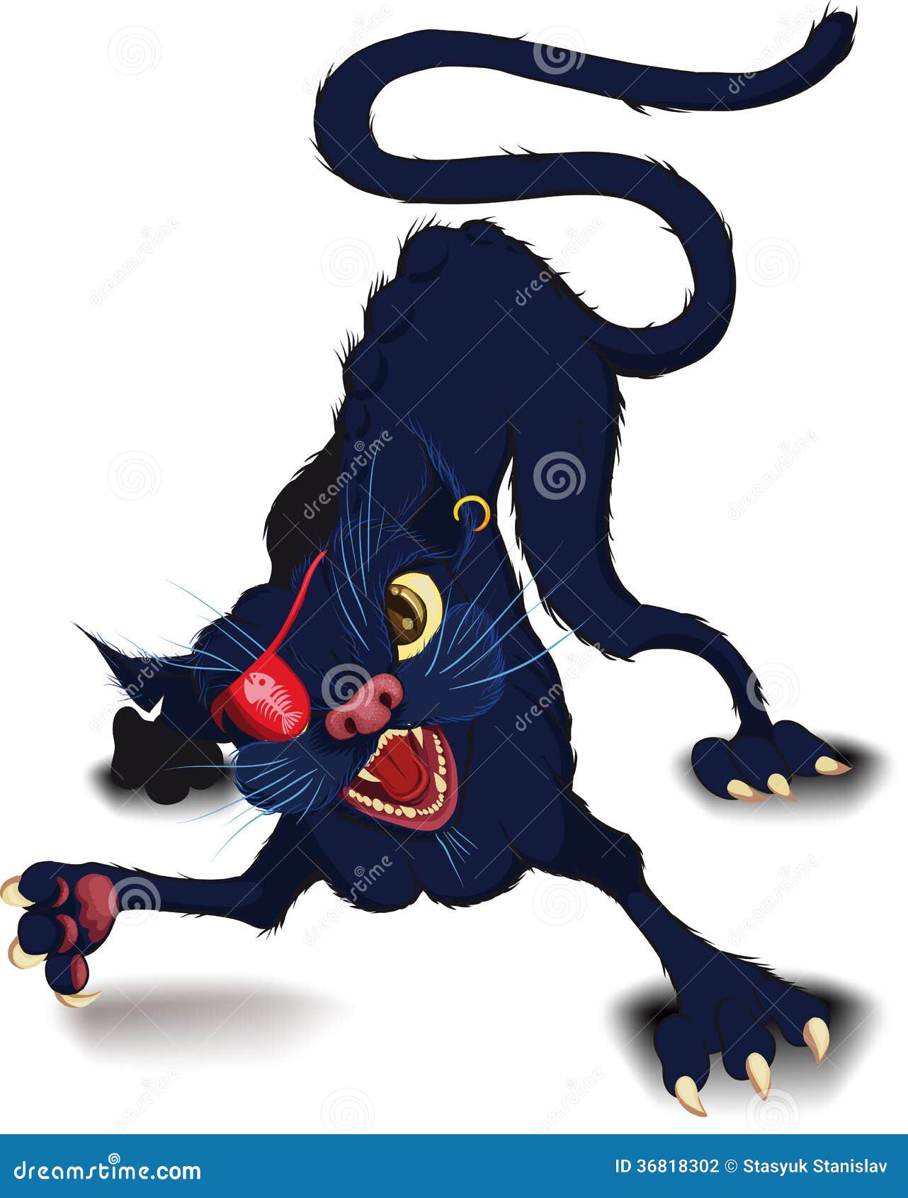 Fight cat stock vector. Illustration of kitten, fighting - 36818302