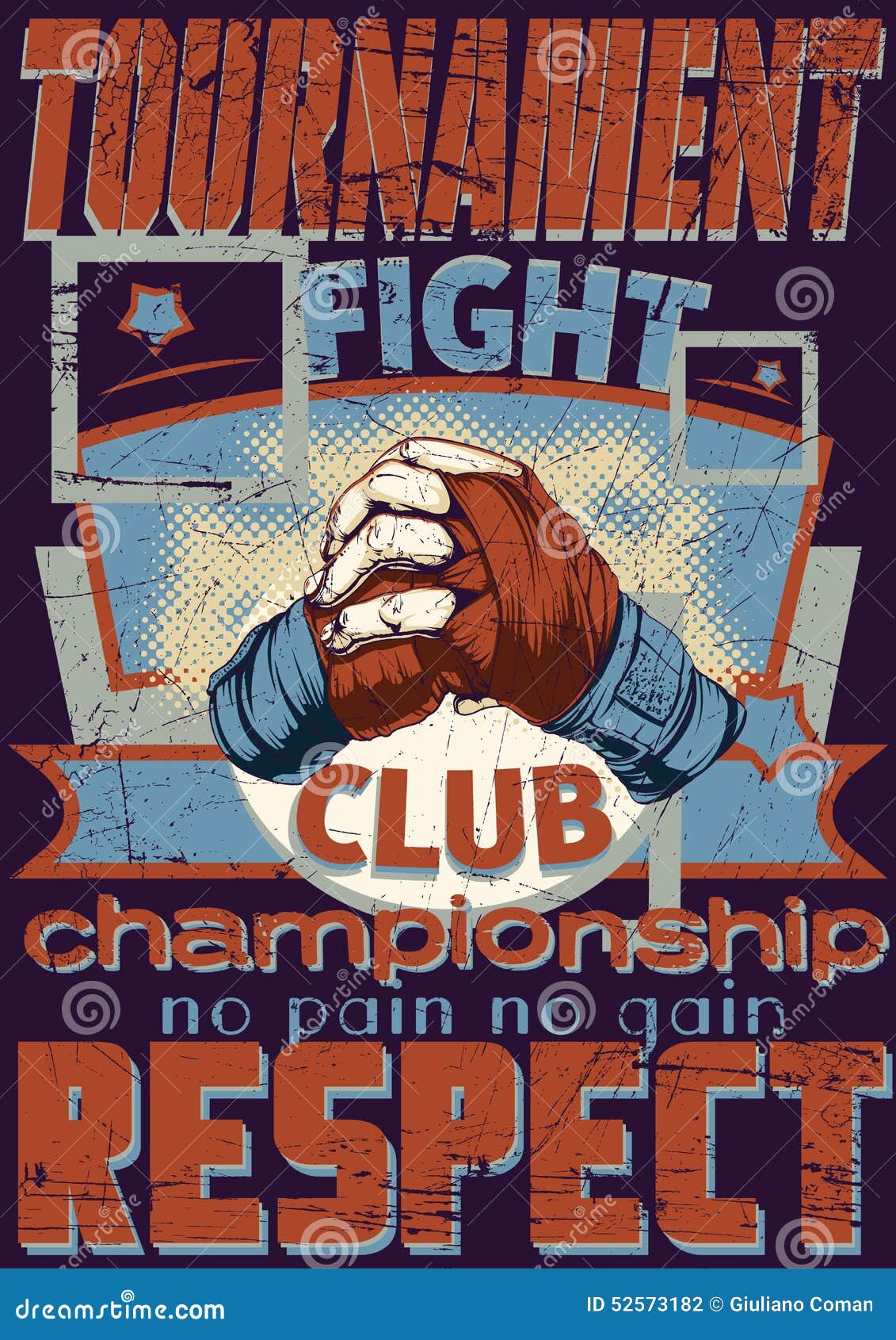 Fight club stock vector. Illustration of person, gesture - 52573182