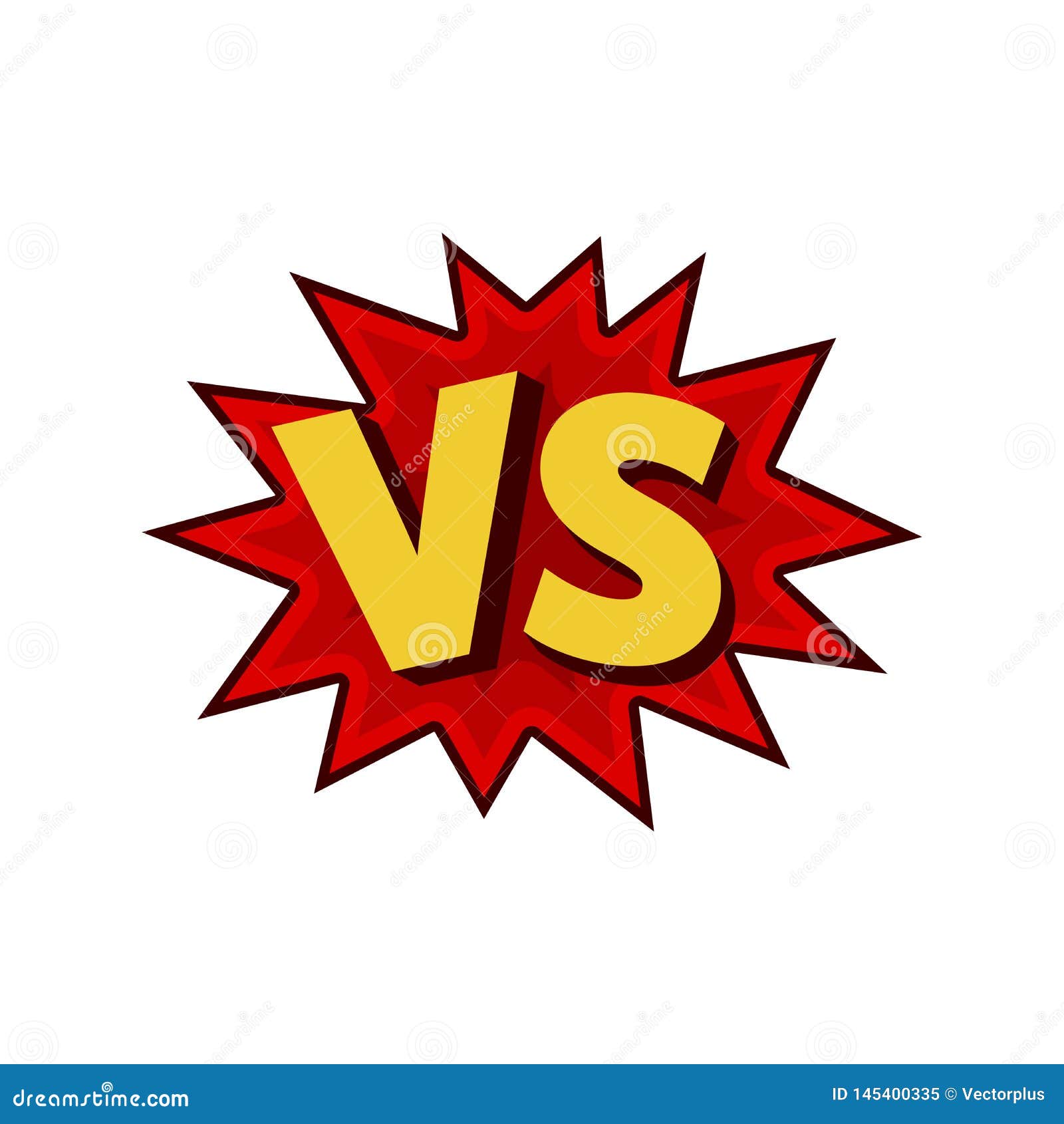 Fight Comic Speech Bubble with Expression Text VS or Versus, Clouds and ...